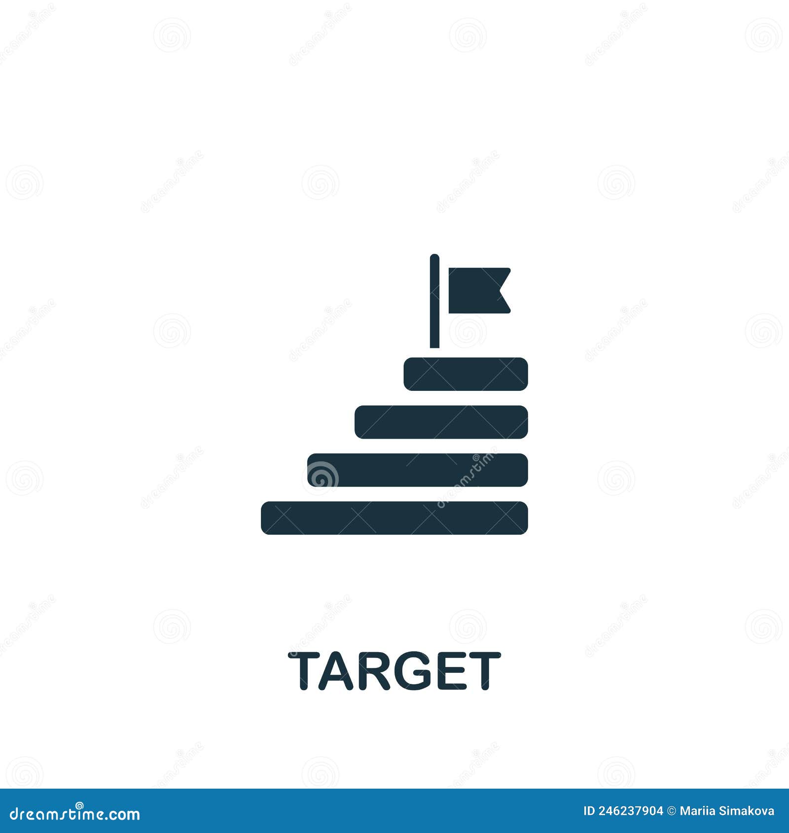 Target Icon. Monochrome Simple Brain Process Icon for Templates, Web ...
