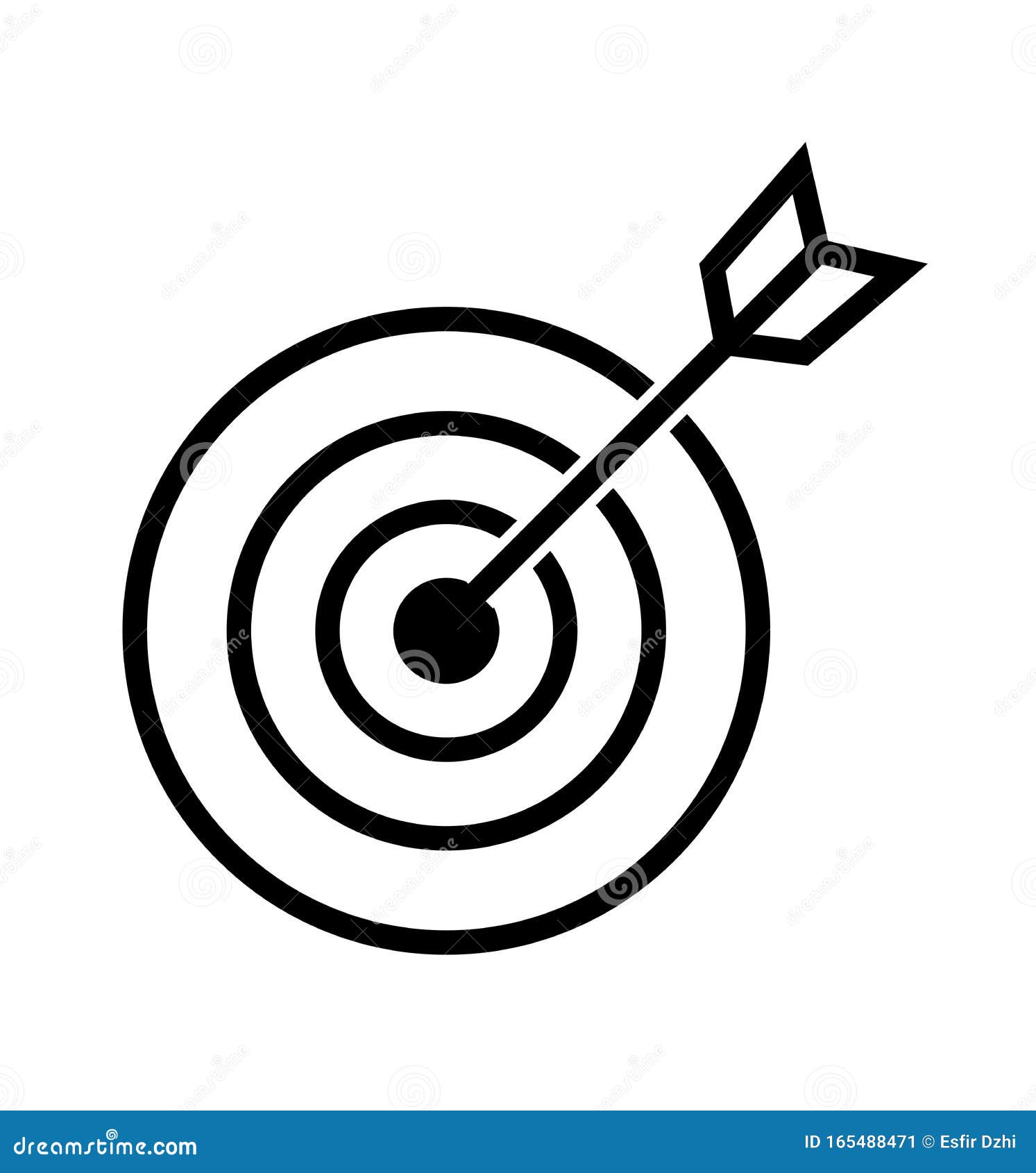 Target Icon Outline Vector Illustration Symbol Stroke Stock Vector ...