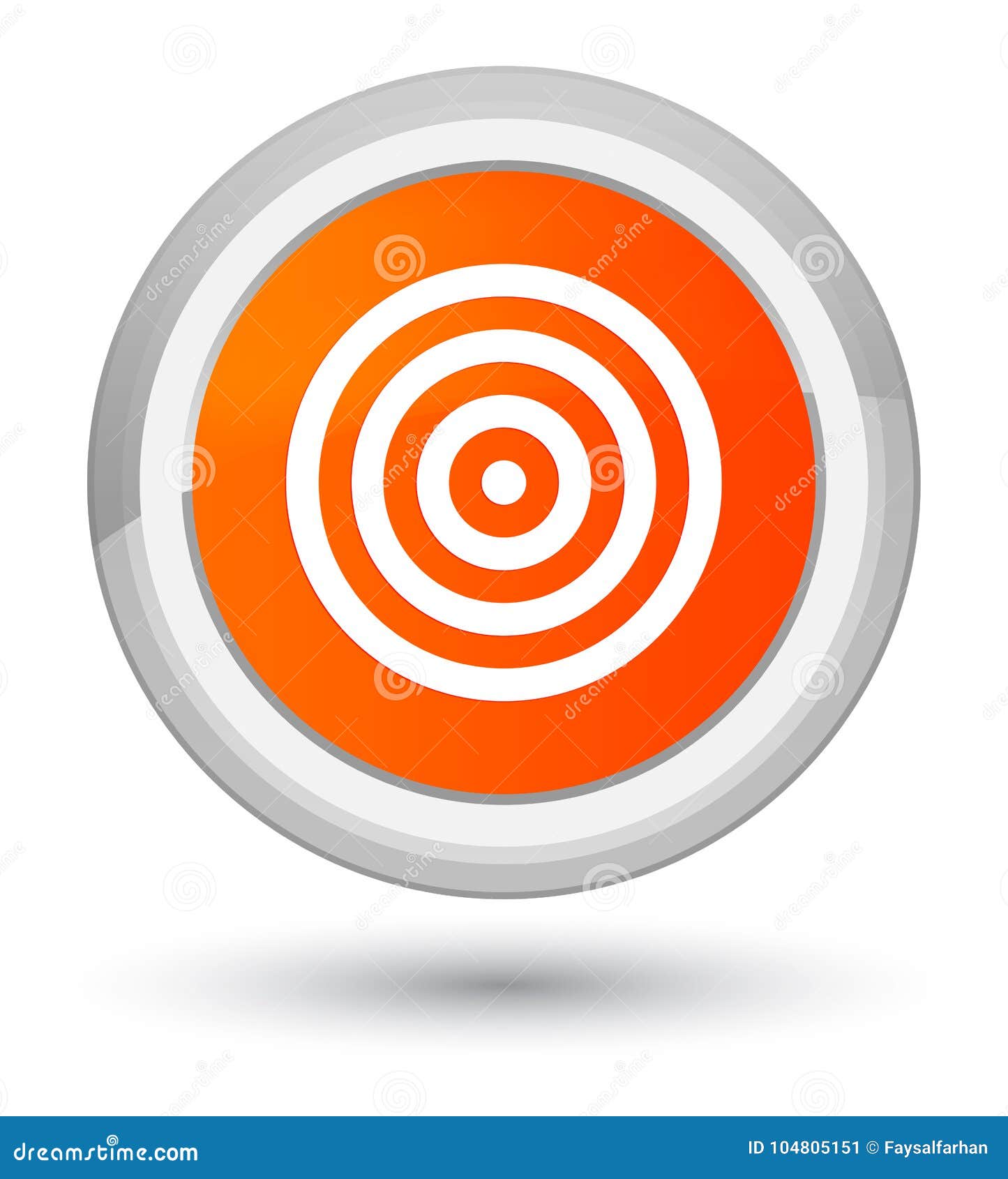 Target Icon Prime Orange Round Button Stock Illustration - Illustration ...