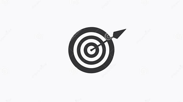 Professional Target Icon for Assessment with Solid Design Stock Vector ...