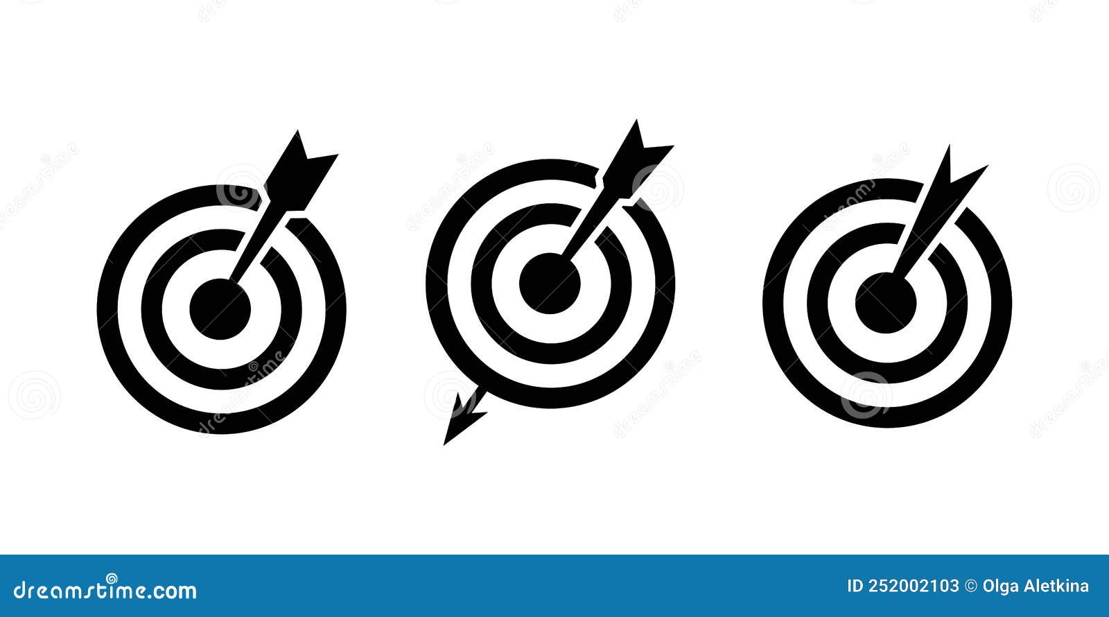 Target Icon Set. Goal Icon Vector. Target Marketing Icon Vector Stock ...