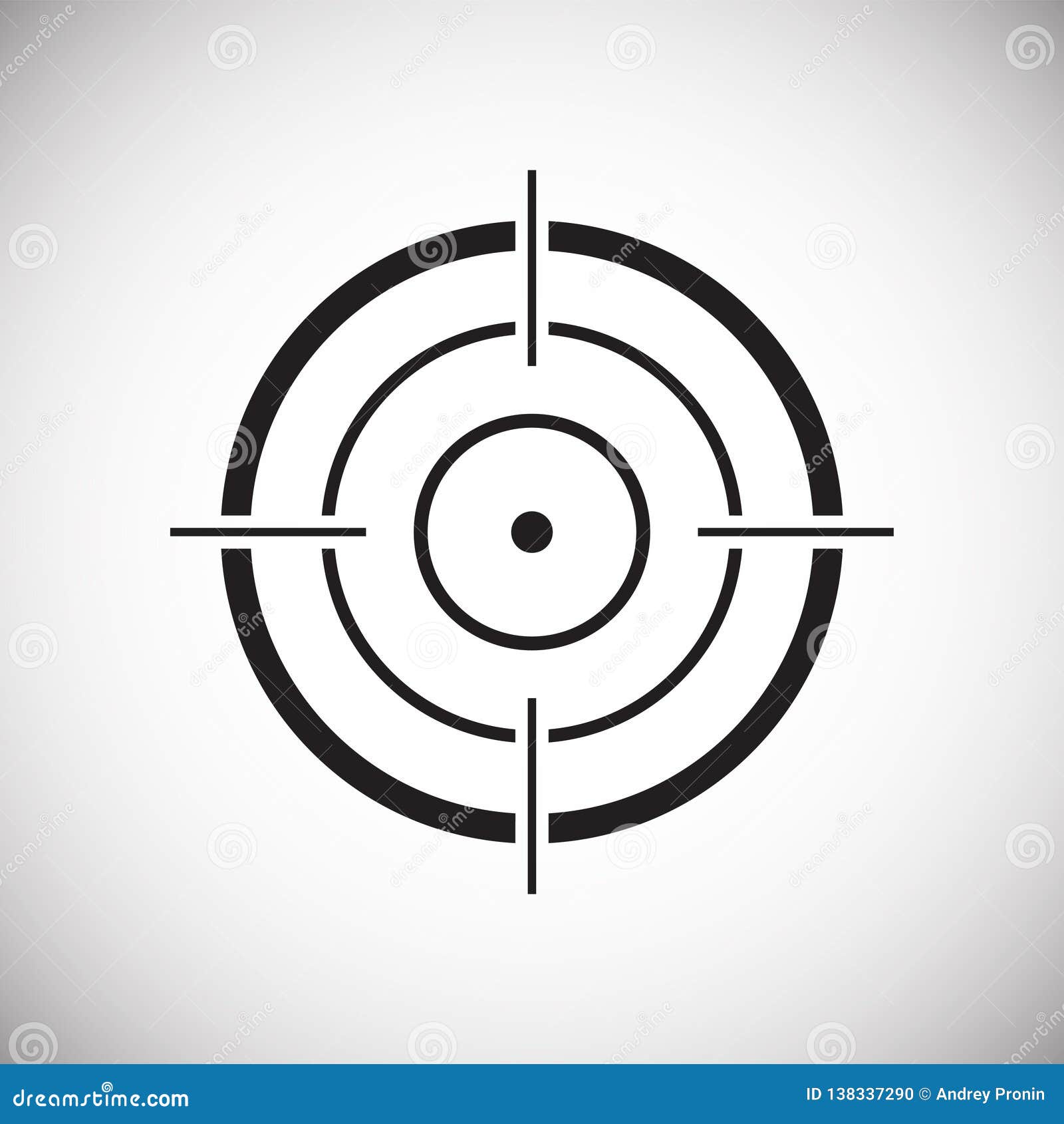 Target Icon Set on White Background for Graphic and Web Design, Modern ...