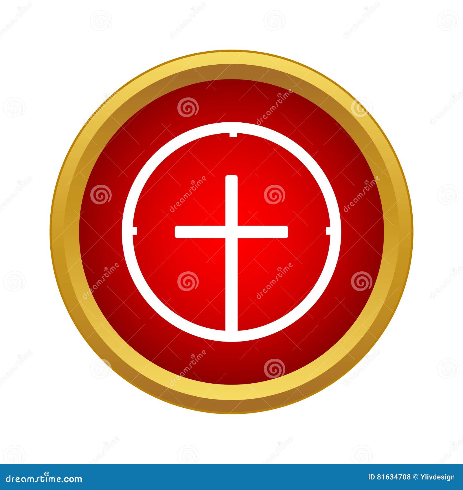 Target icon, simple style stock vector. Illustration of element - 81634708