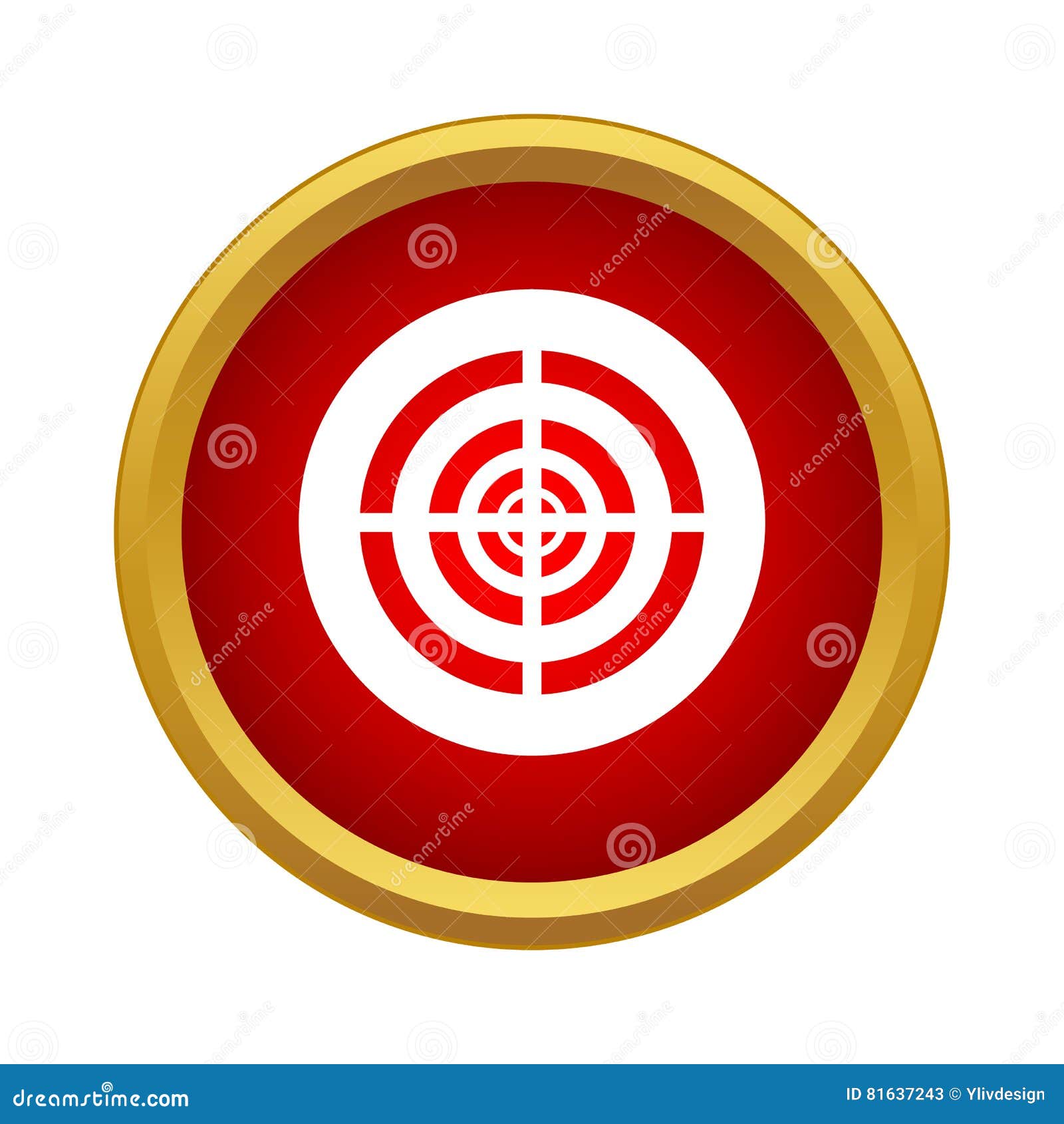 Target Icon in Simple Style Stock Vector - Illustration of perfection ...
