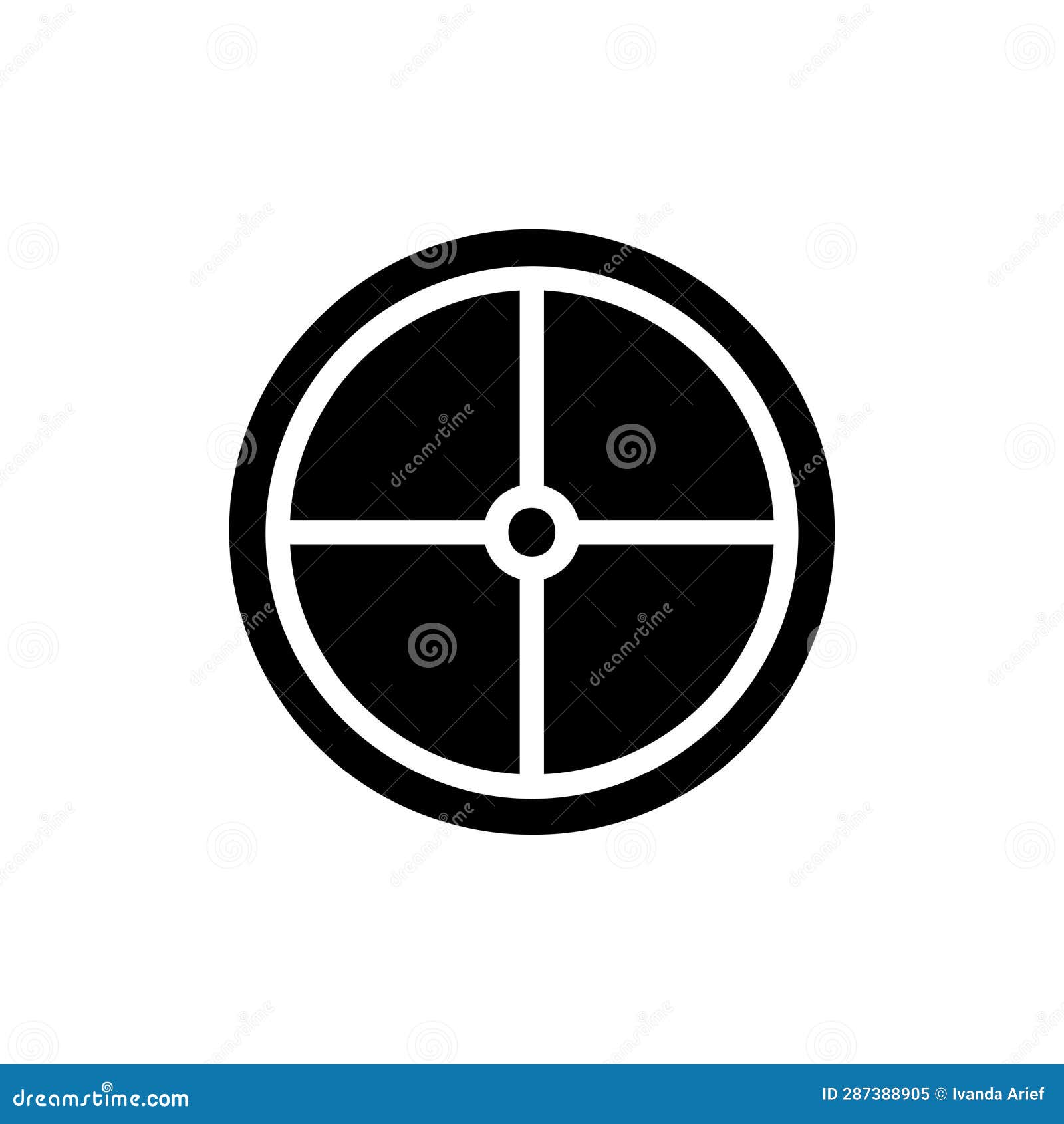 Target Icon Solid Black Colour Military Symbol Perfect Stock Vector ...