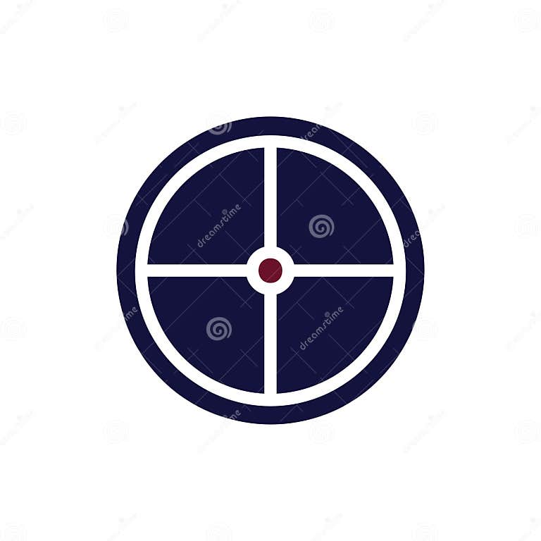 Target Icon Solid Maroon Navy Colour Military Symbol Perfect.(Multiple ...