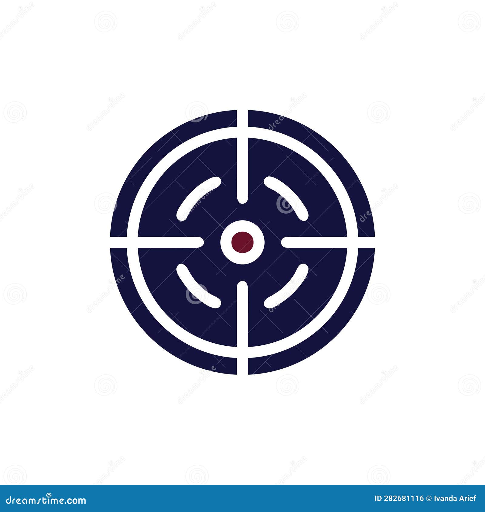 Target Icon Solid Maroon Navy Colour Military Symbol Perfect.(Multiple ...
