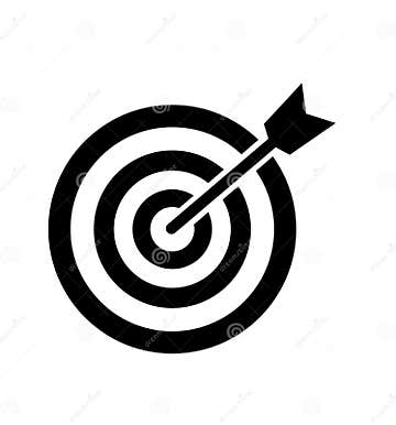 Target Icon Strategy Symbol Isolated on White Vector Stock Vector ...