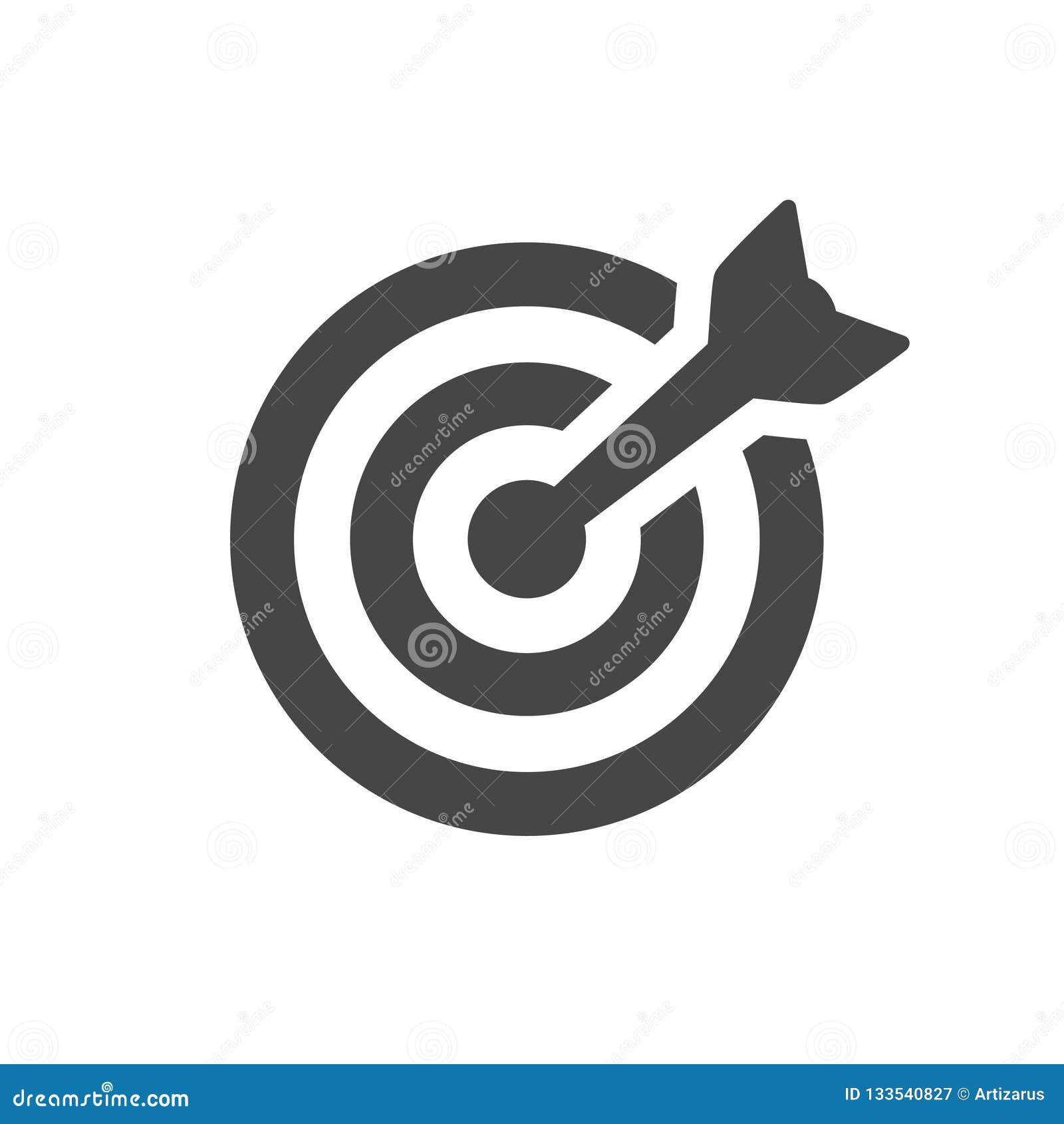 Target Icon symbol stock vector. Illustration of simplicity - 133540827