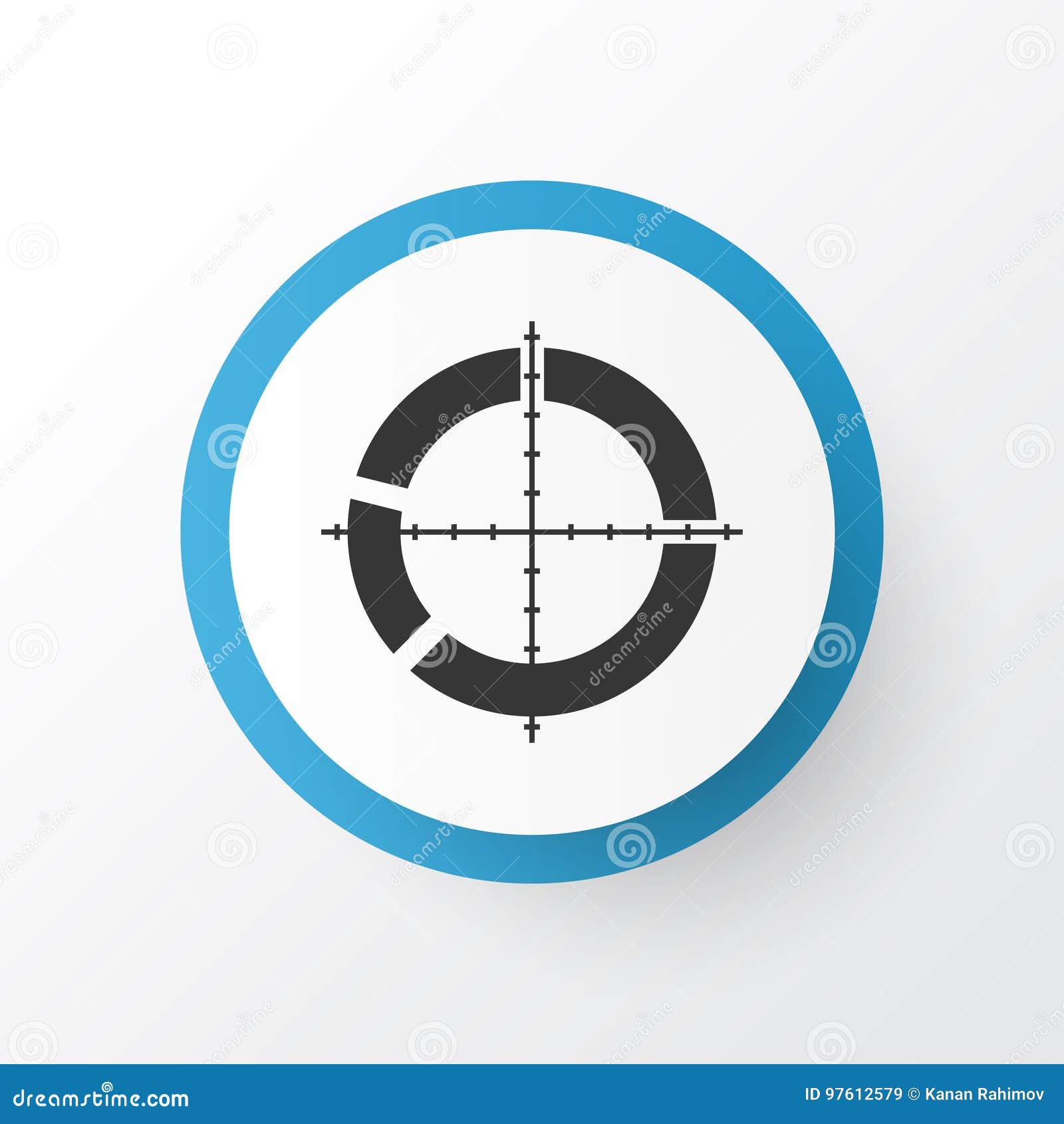 Target Icon Symbol. Premium Quality Segmented Scope Element in Trendy ...