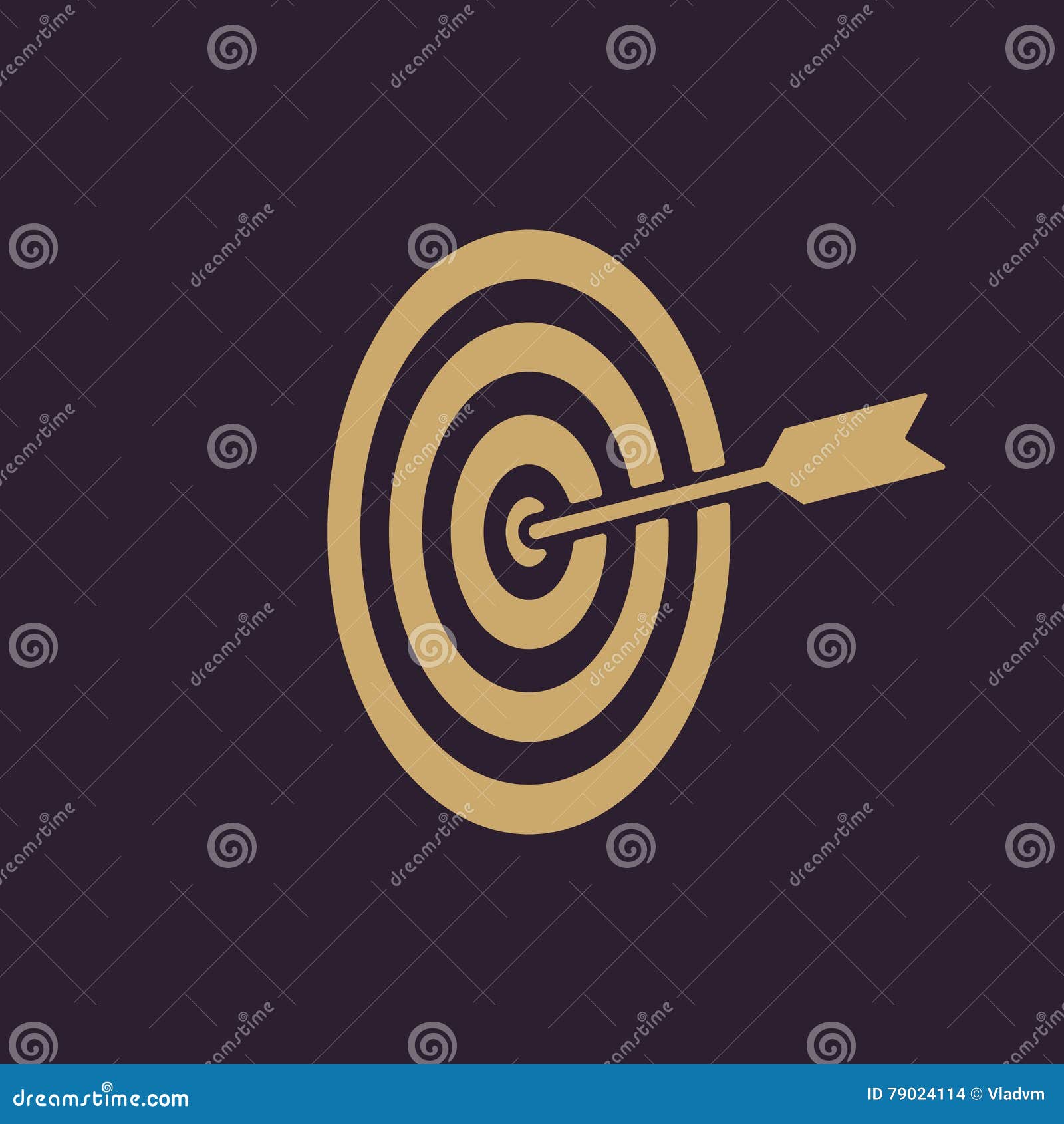 The Target Icon. Target Symbol Stock Illustration - Illustration of ...