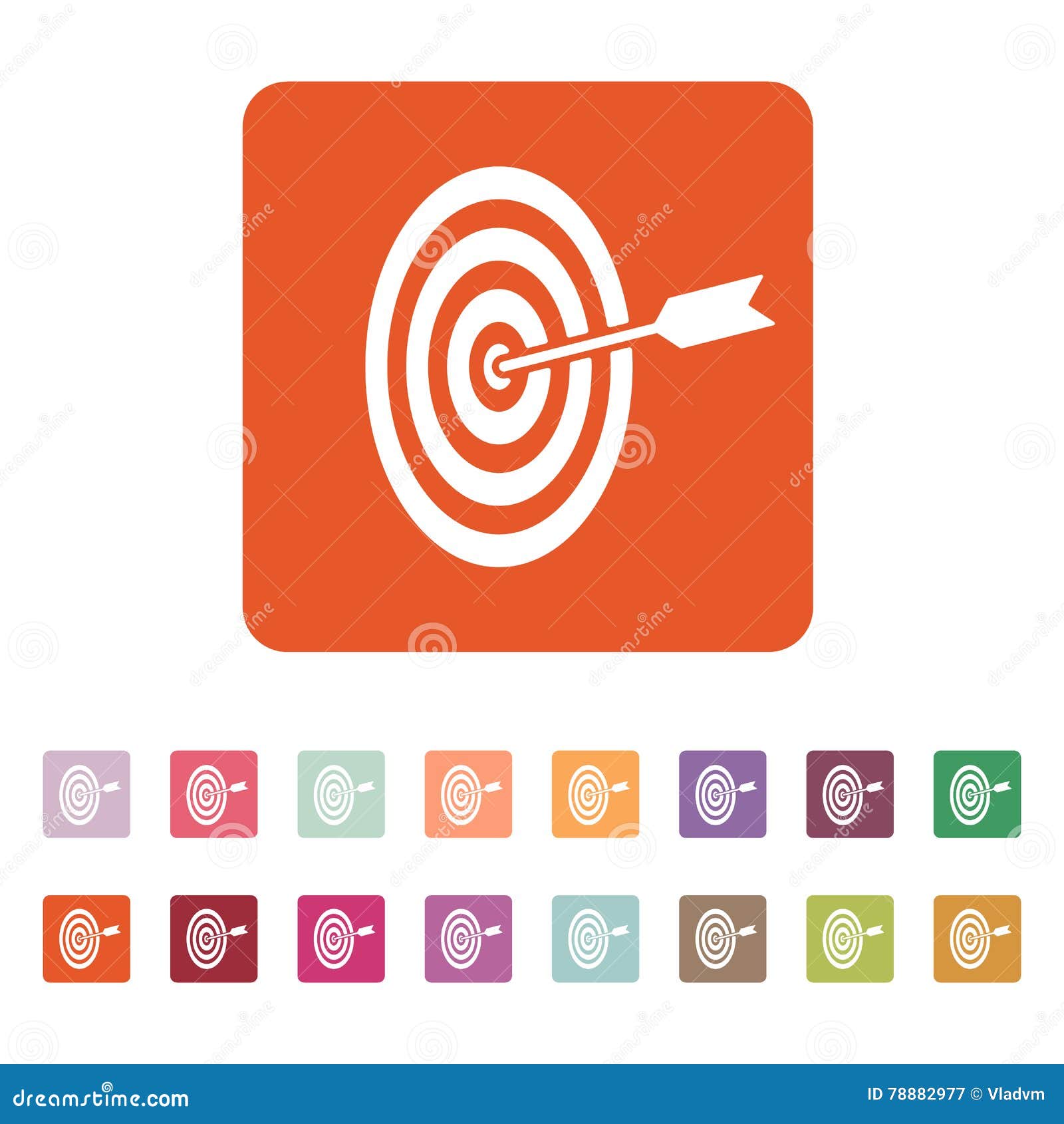 The Target Icon. Target Symbol Stock Vector - Illustration of perfect ...