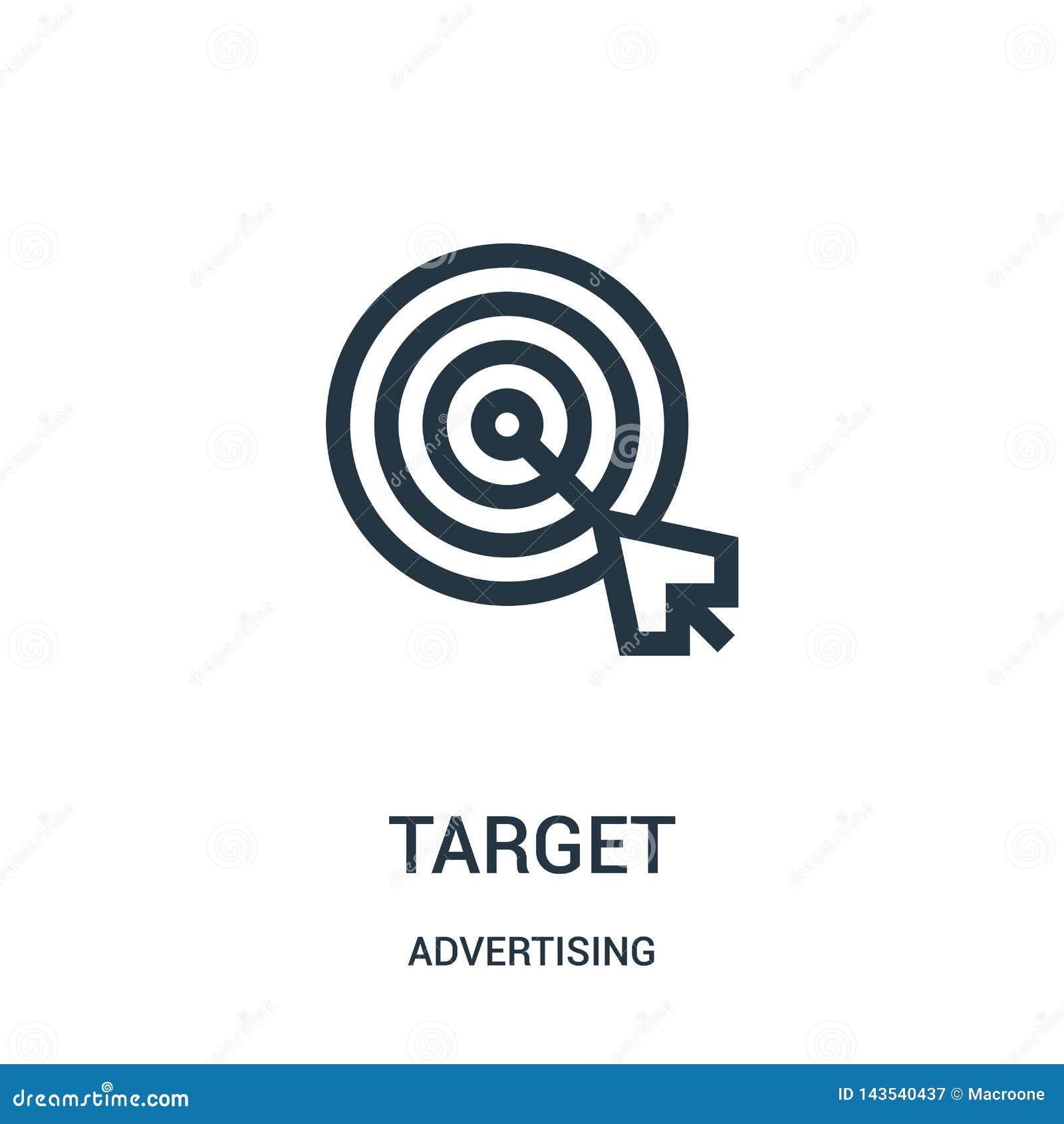 Target Icon Vector from Advertising Collection. Thin Line Target ...
