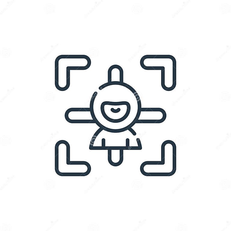 Target Icon Vector from Cyber Security Concept. Thin Line Illustration ...