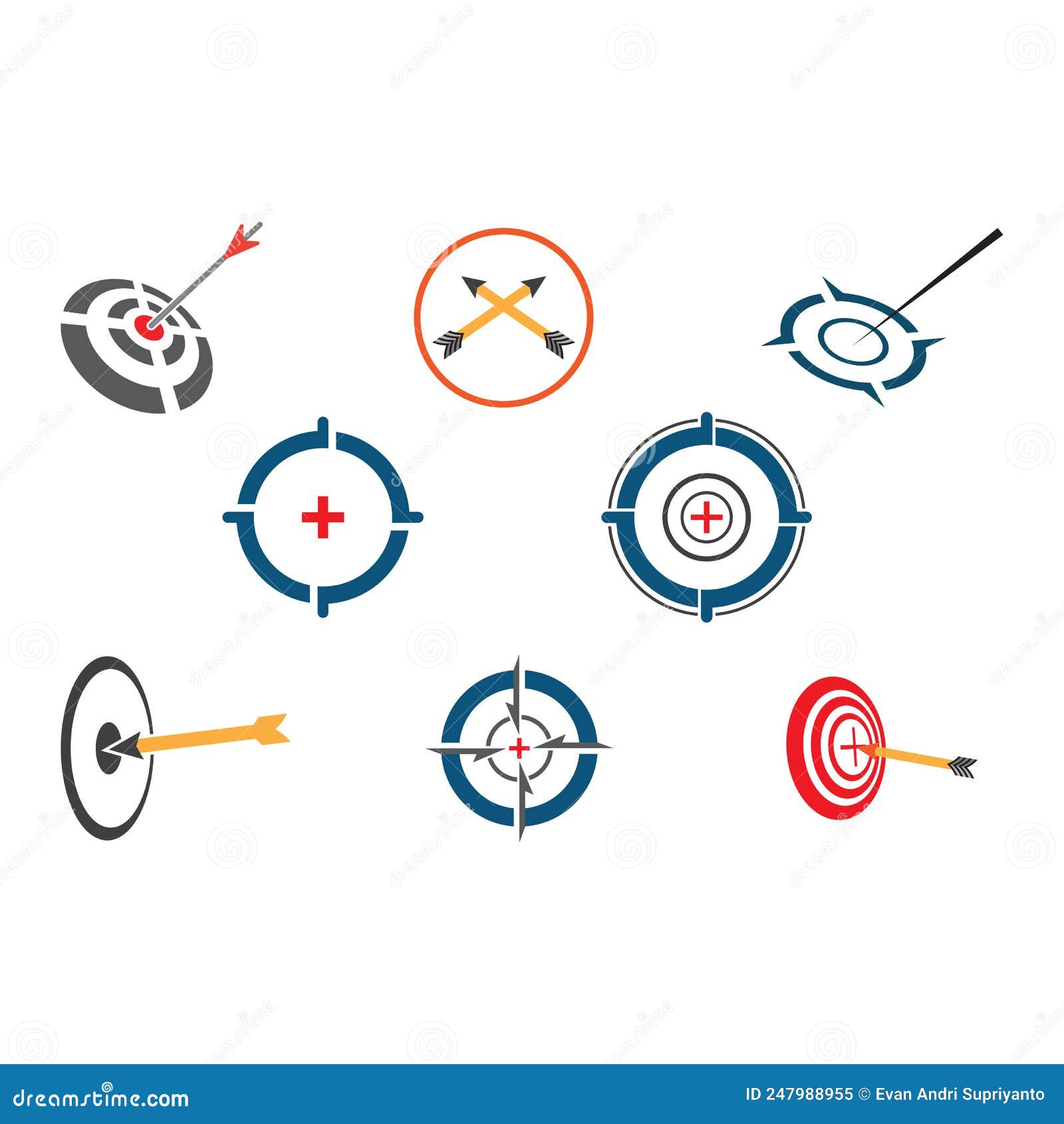 Target Icon Vector Illustration Design Template Stock Vector ...
