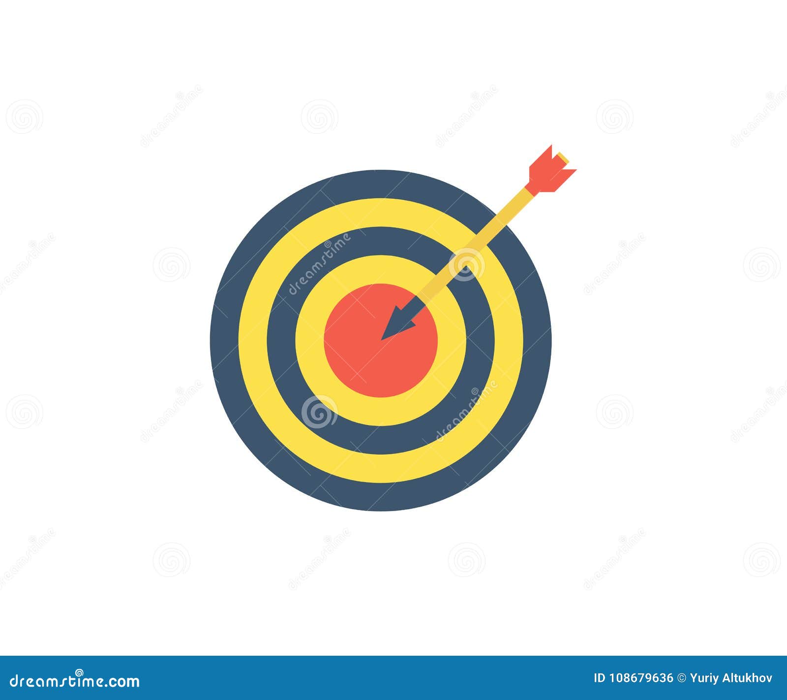 Target Icon. Vector Illustration in Flat Minimalist Style Stock Vector ...