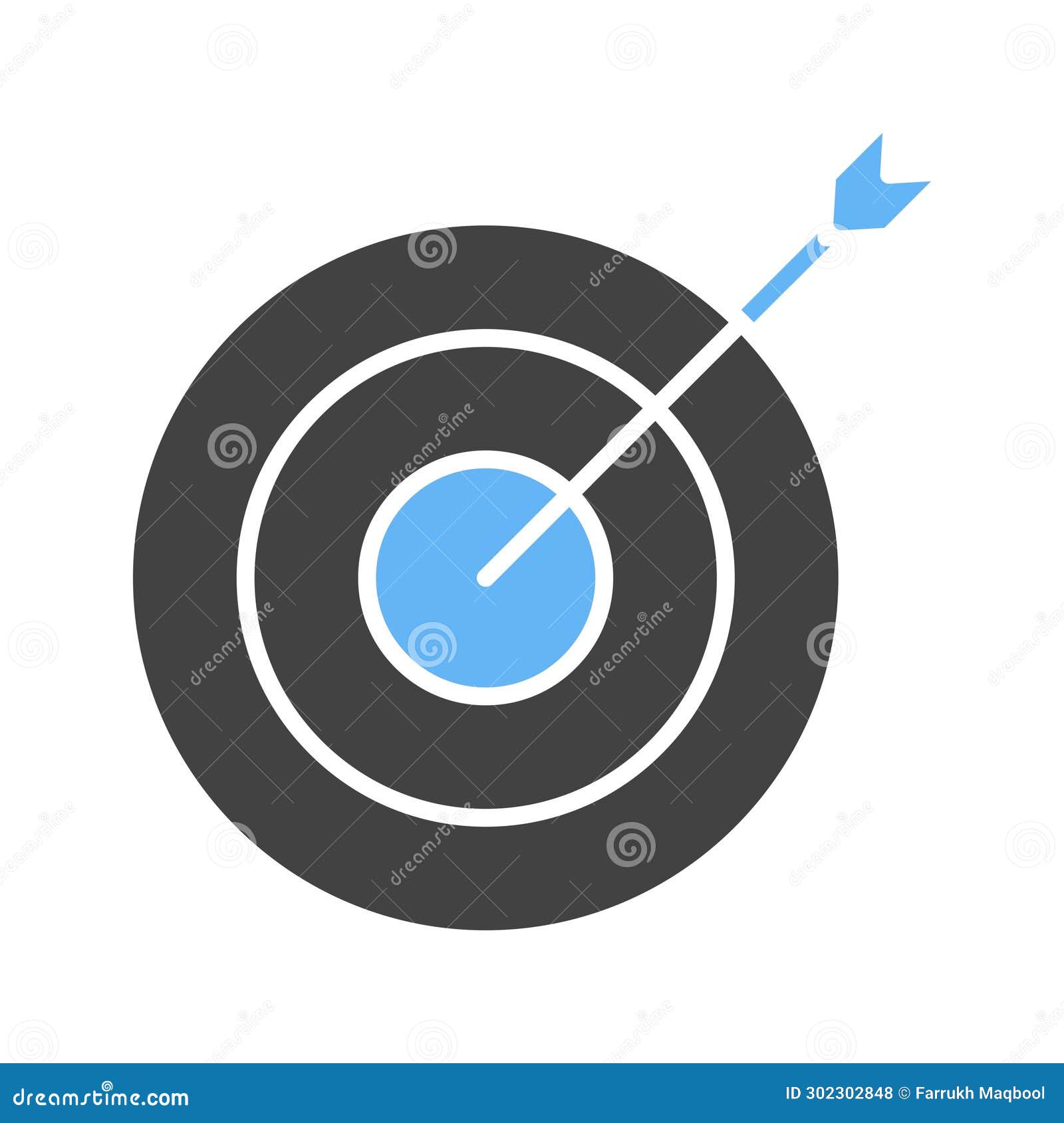 On Target Icon Vector Image. Stock Vector - Illustration of outline ...