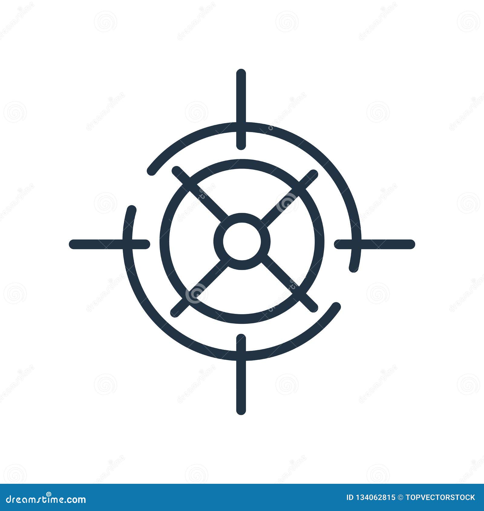 Target Icon Vector Isolated on White Background, Target Sign , Line ...