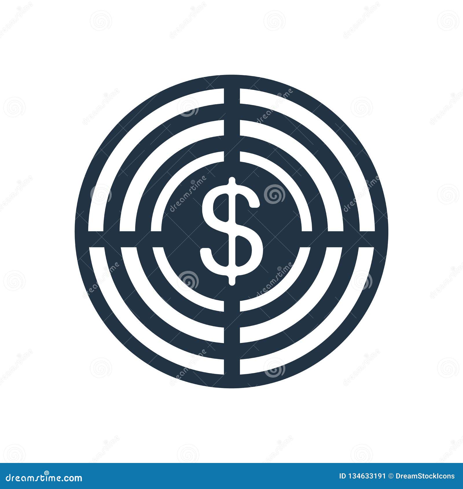 Target Icon Vector Isolated on White Background, Target Sign Stock ...