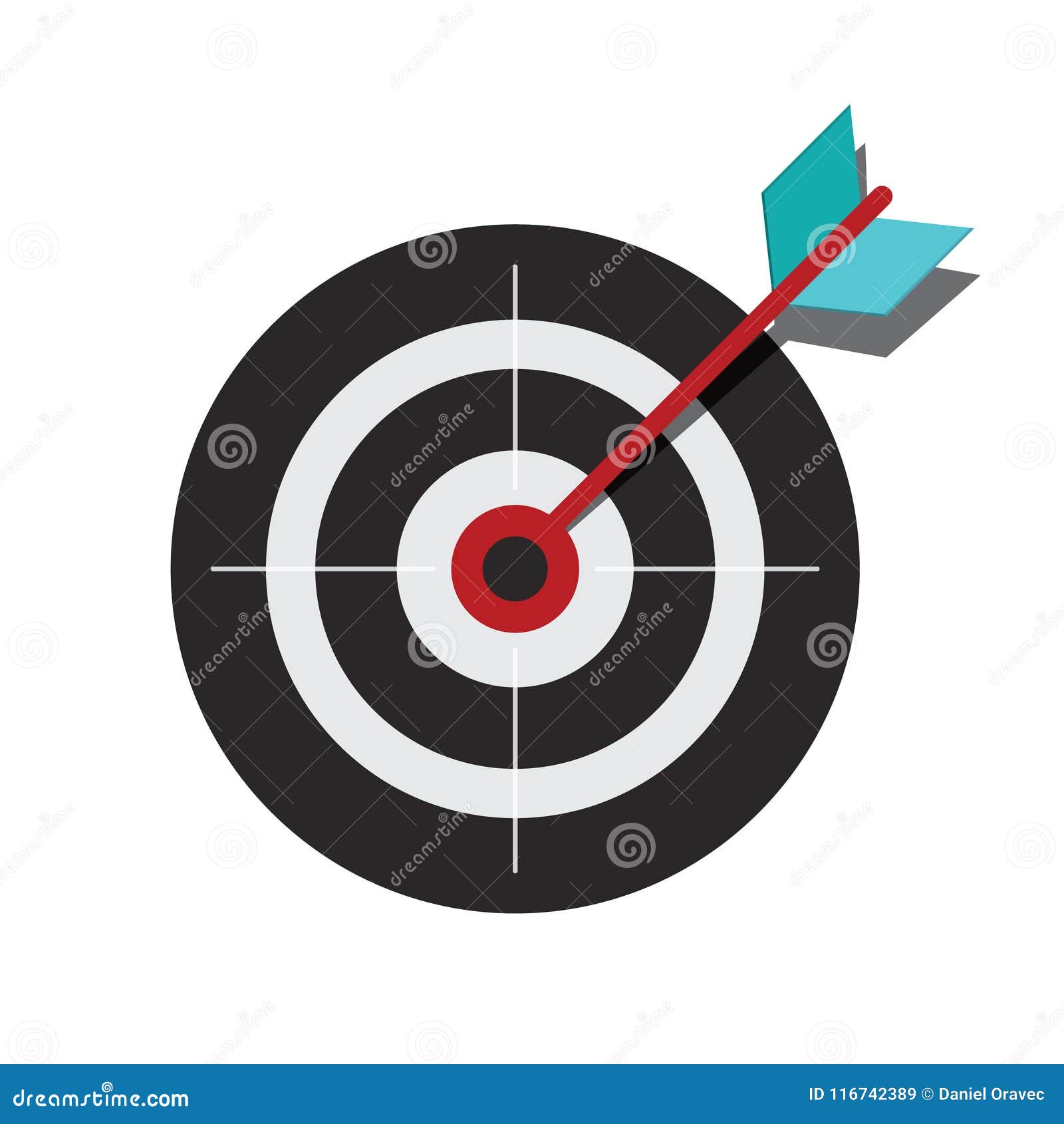 Target Icon with Arrow Vector Stock Vector - Illustration of ...