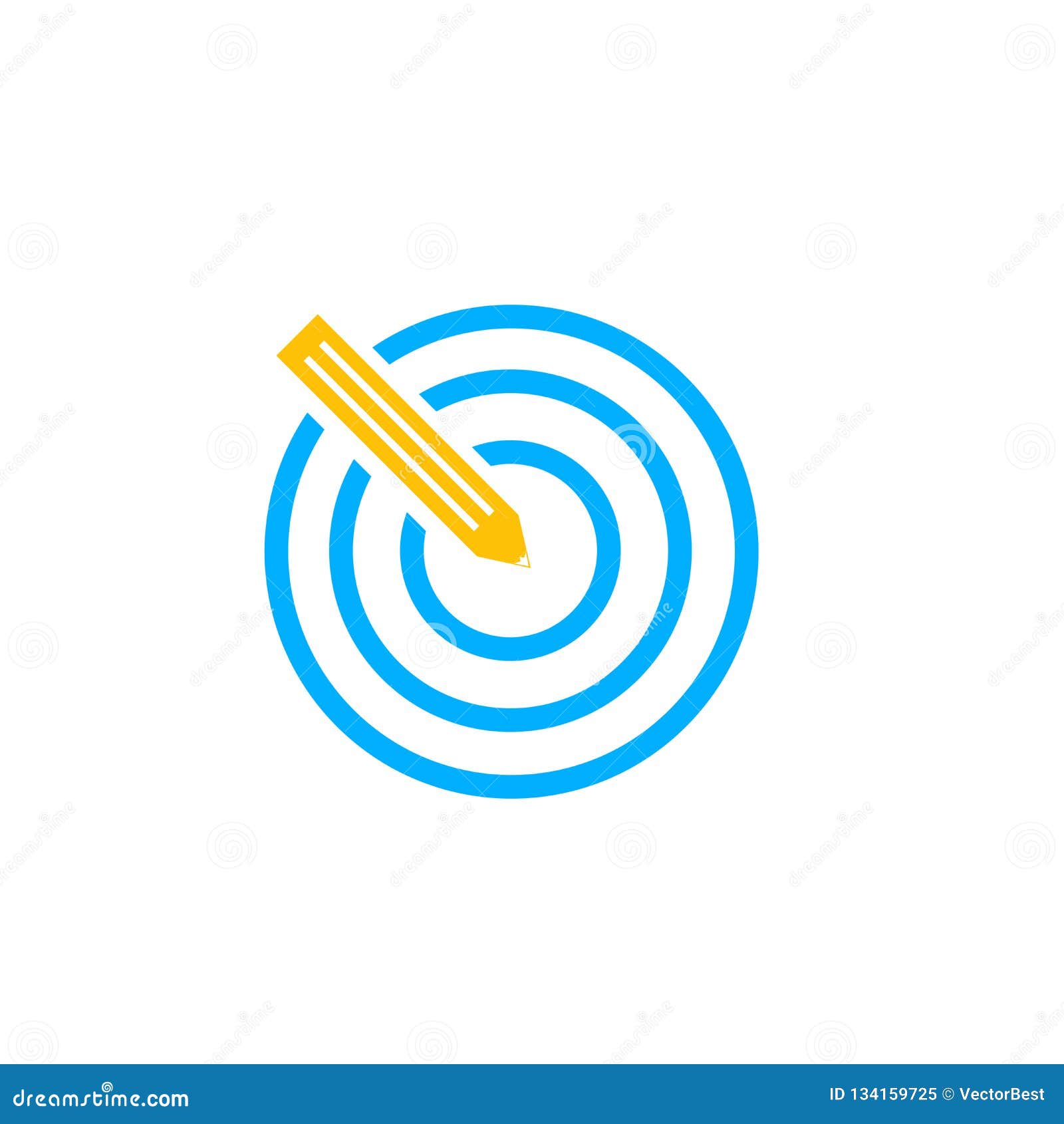 Target Icon Vector Sign and Symbol Isolated on White Background, Target ...