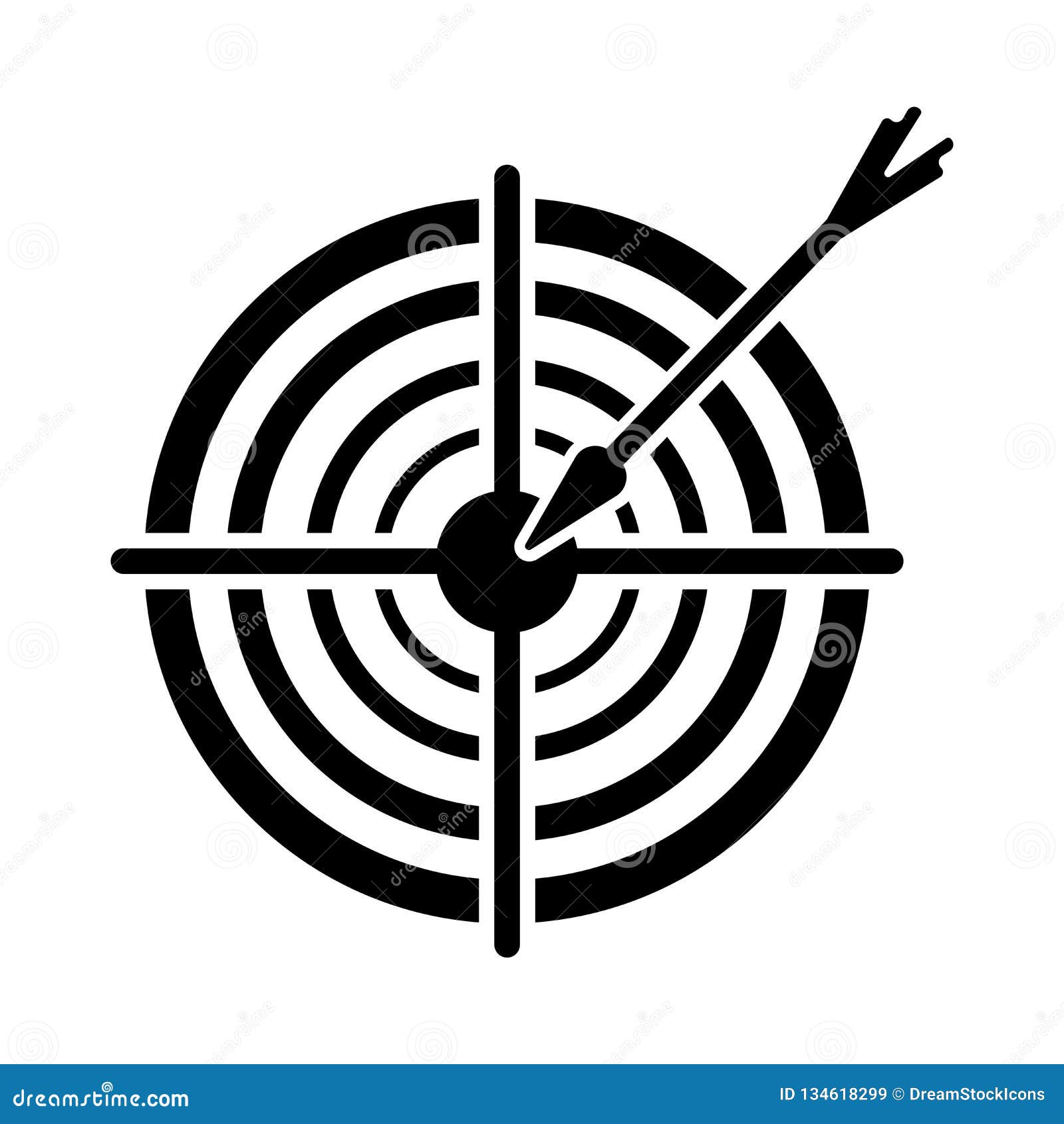 Target Icon Vector Sign and Symbol Isolated on White Background, Target ...