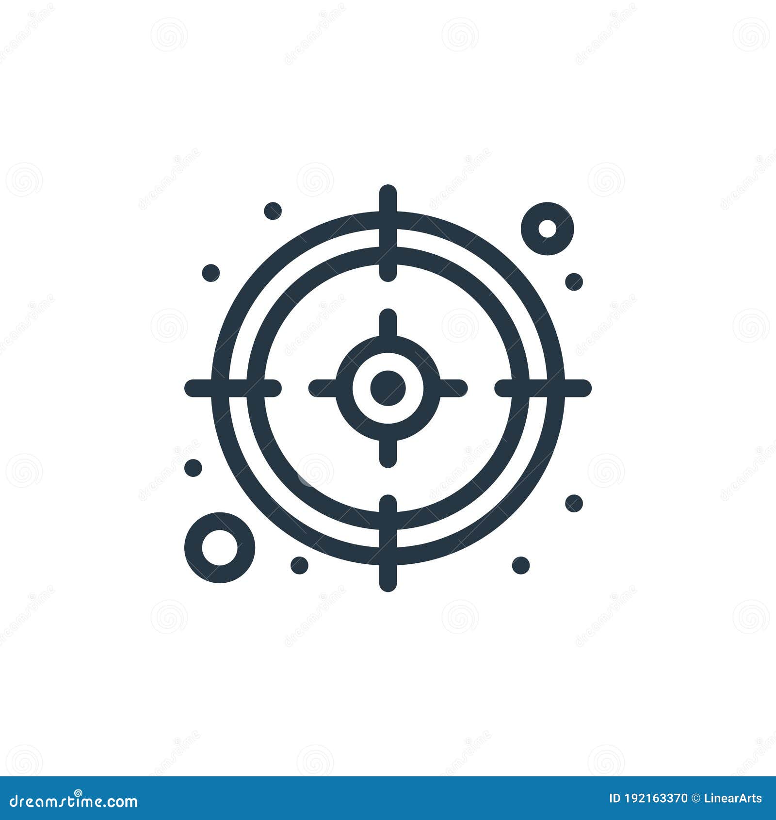 Target Icon Vector from Management Concept. Thin Line Illustration of ...