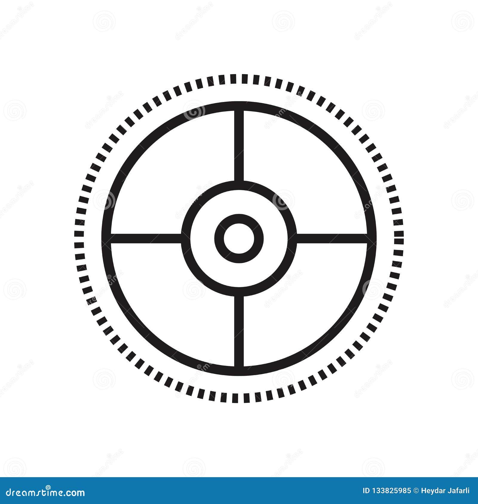 Target Icon Vector Sign and Symbol Isolated on White Background, Target ...