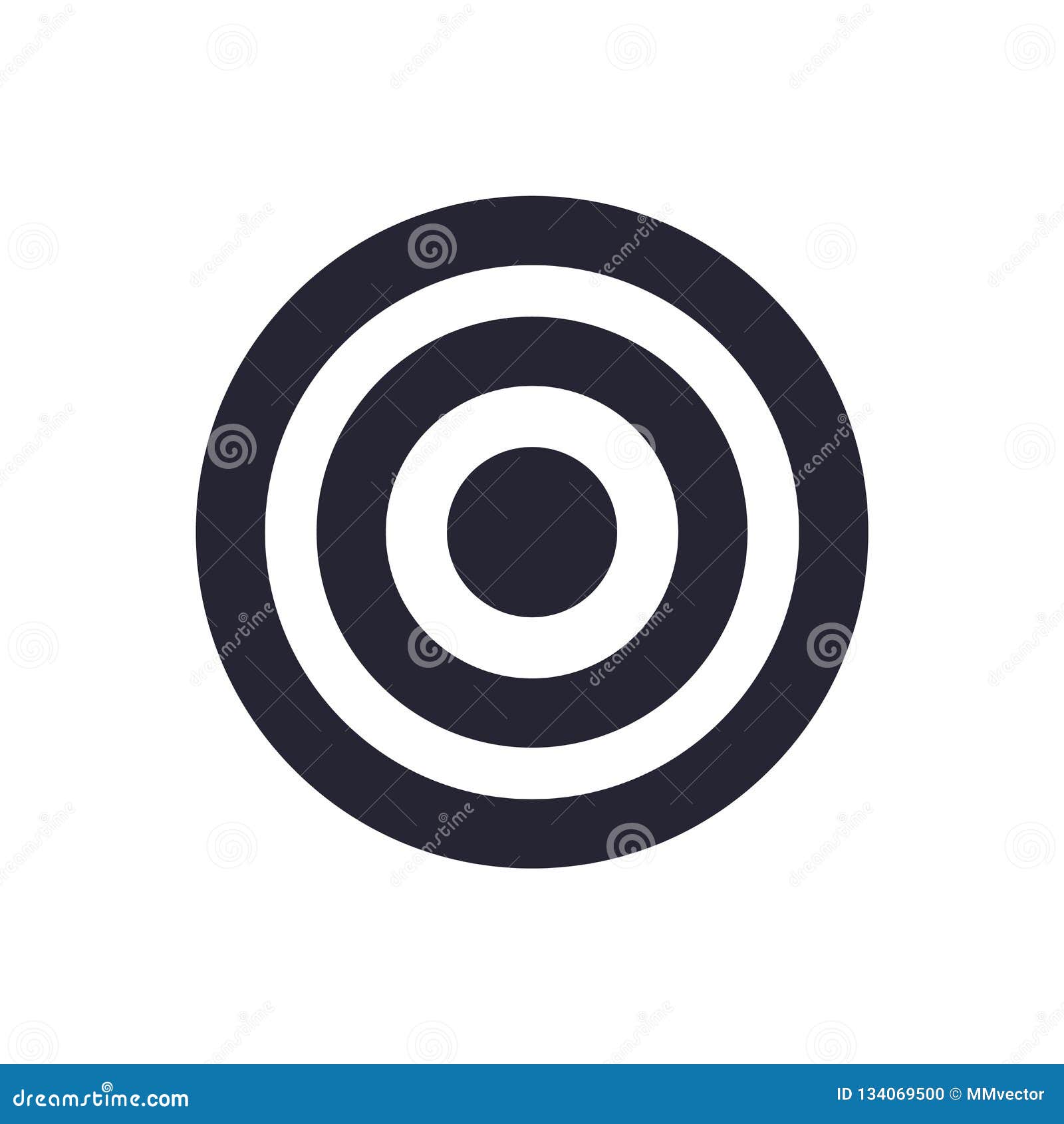 Target Icon Vector Sign And Symbol Isolated On White Background, Target ...