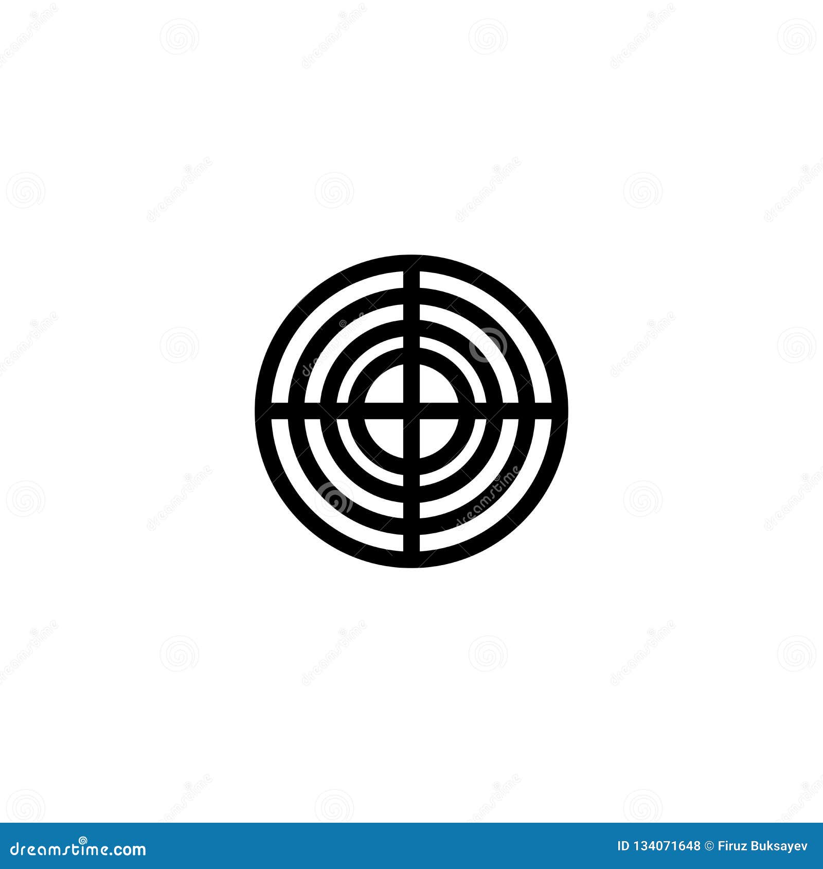 Target Icon Vector Sign and Symbol Isolated on White Background, Target ...