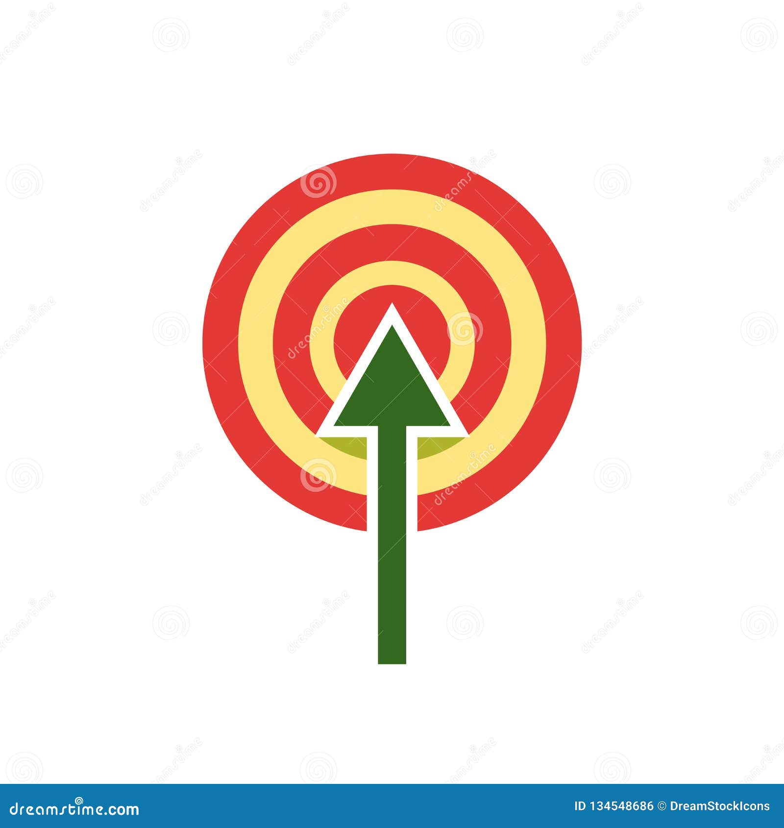 Target Icon Vector Sign and Symbol Isolated on White Background, Target ...