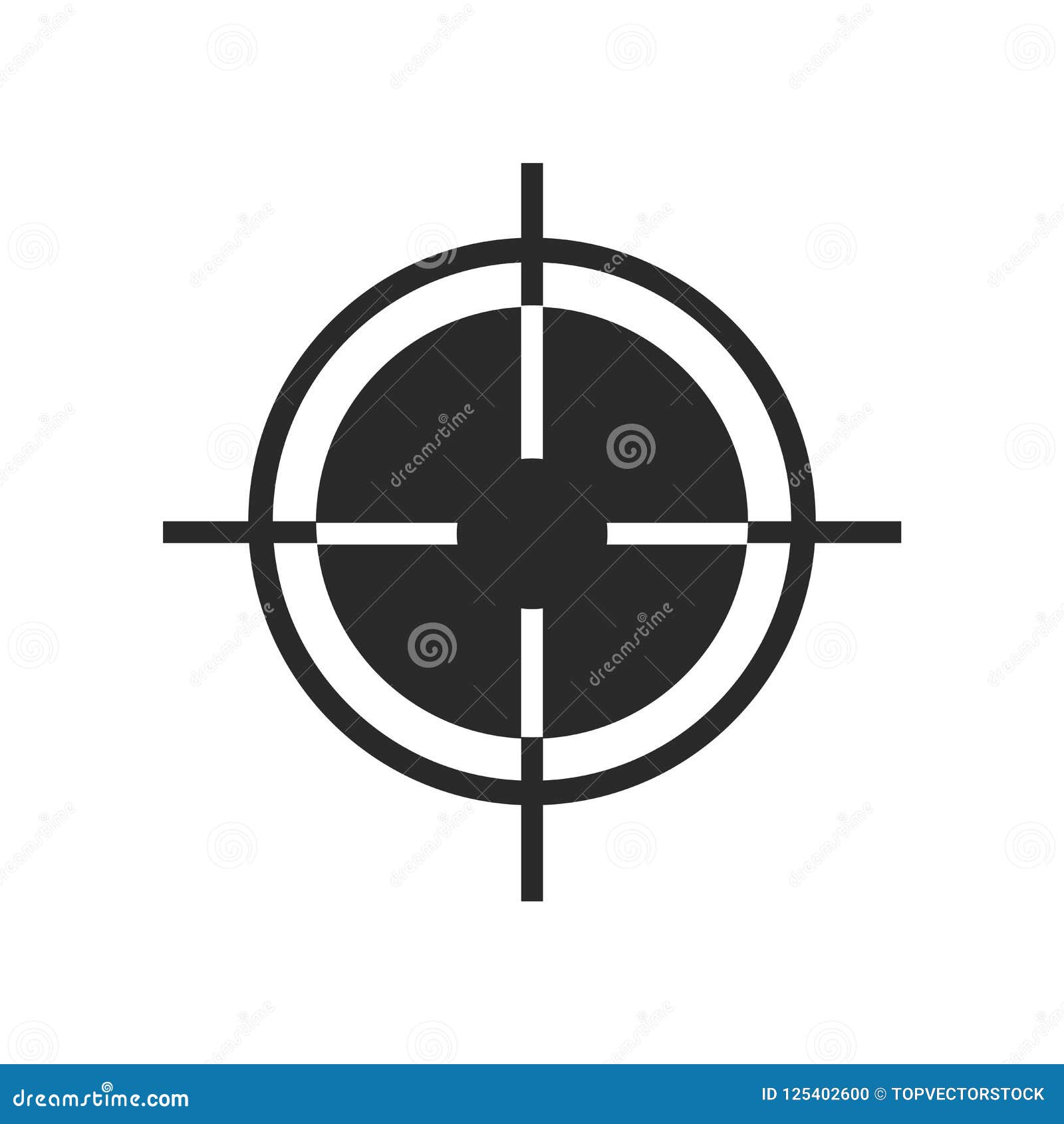 Target Icon Vector Sign and Symbol Isolated on White Background, Target ...