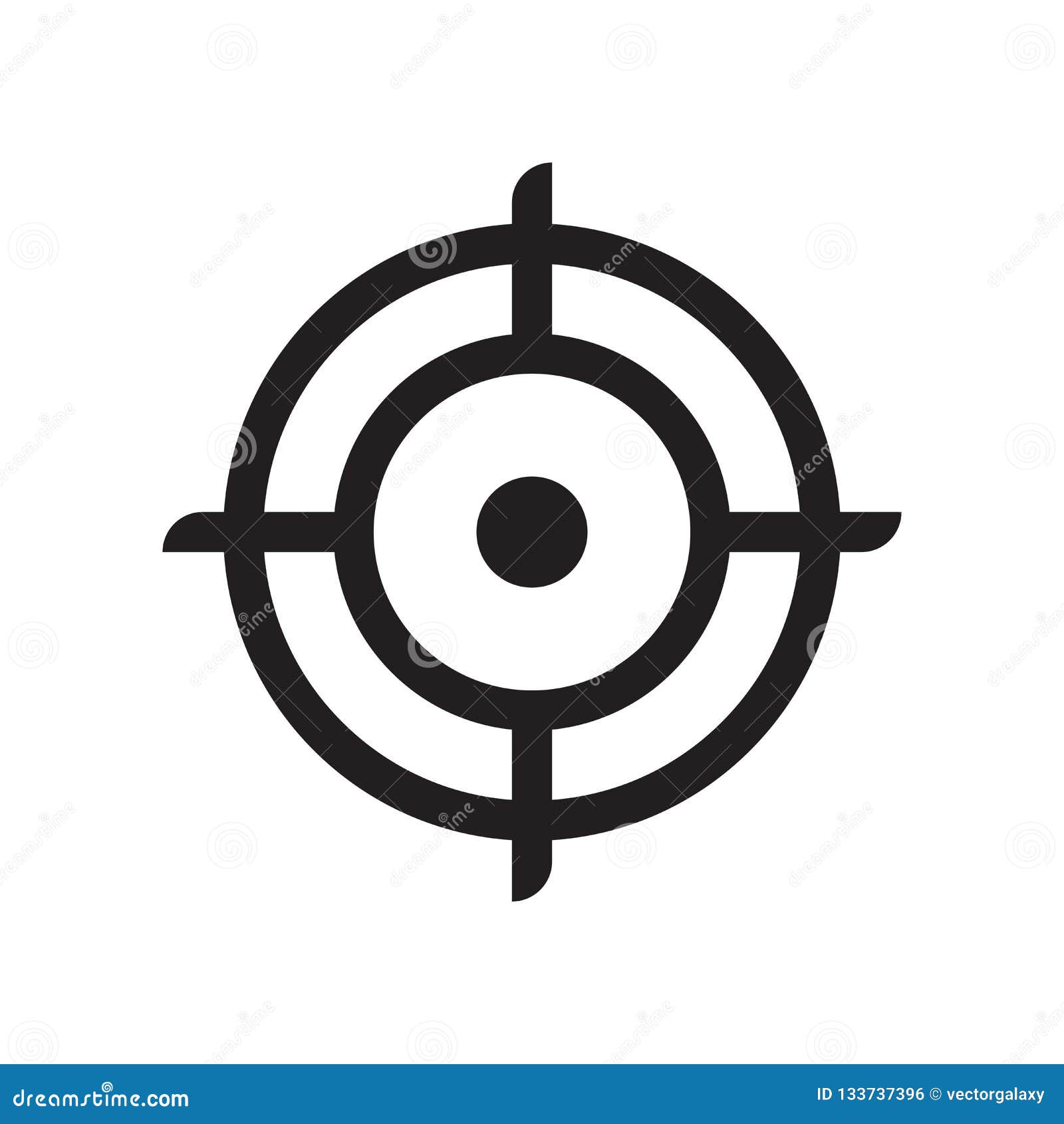 Target Icon Vector Sign and Symbol Isolated on White Background Stock ...