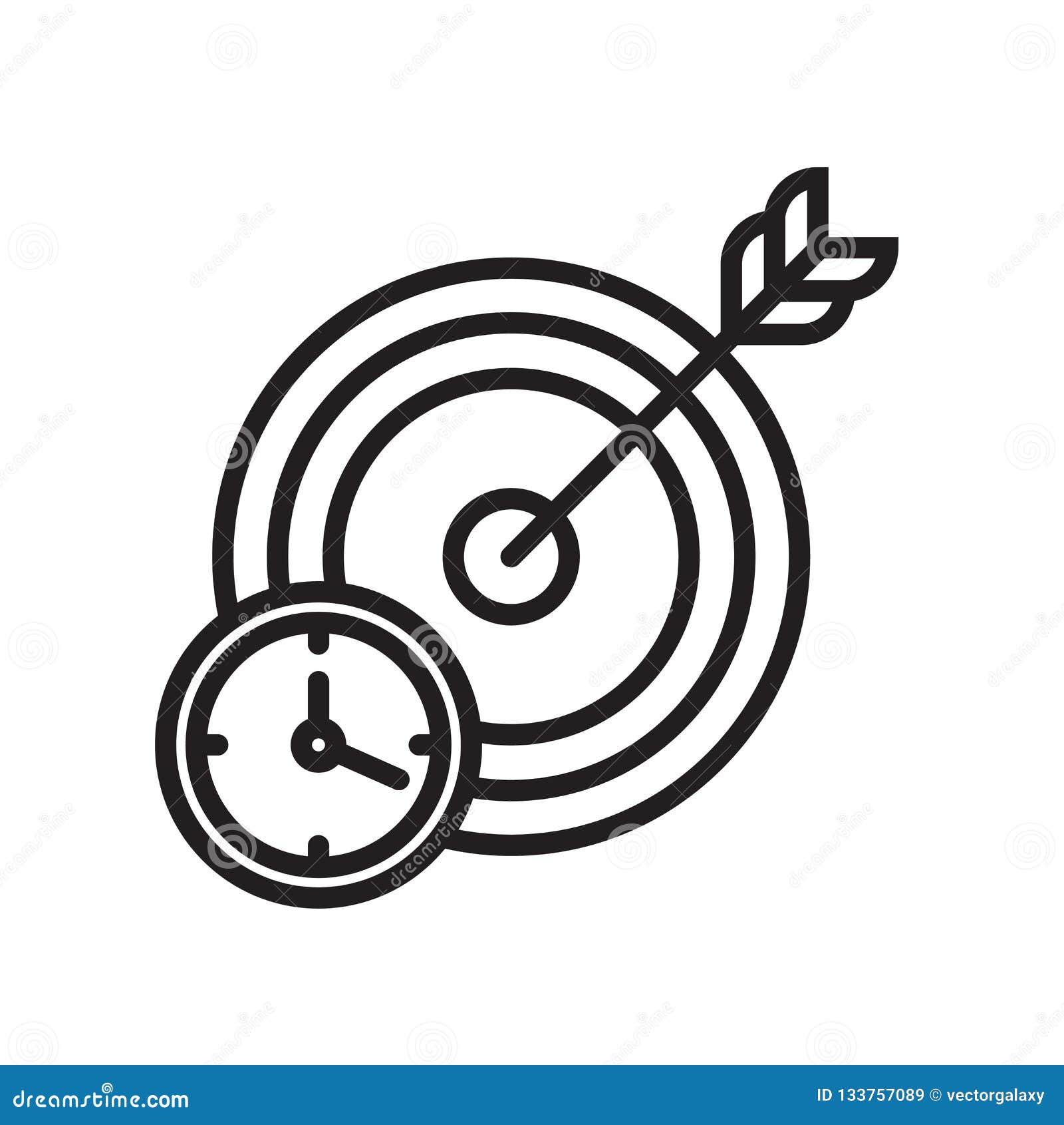 Target Icon Vector Sign and Symbol Isolated on White Background, Target ...