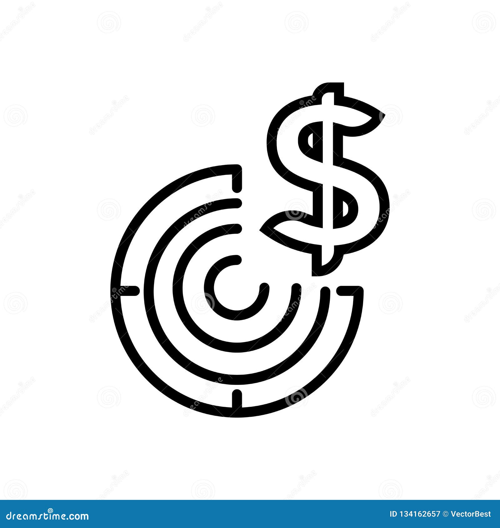 Target Icon Vector Sign and Symbol Isolated on White Background Stock ...