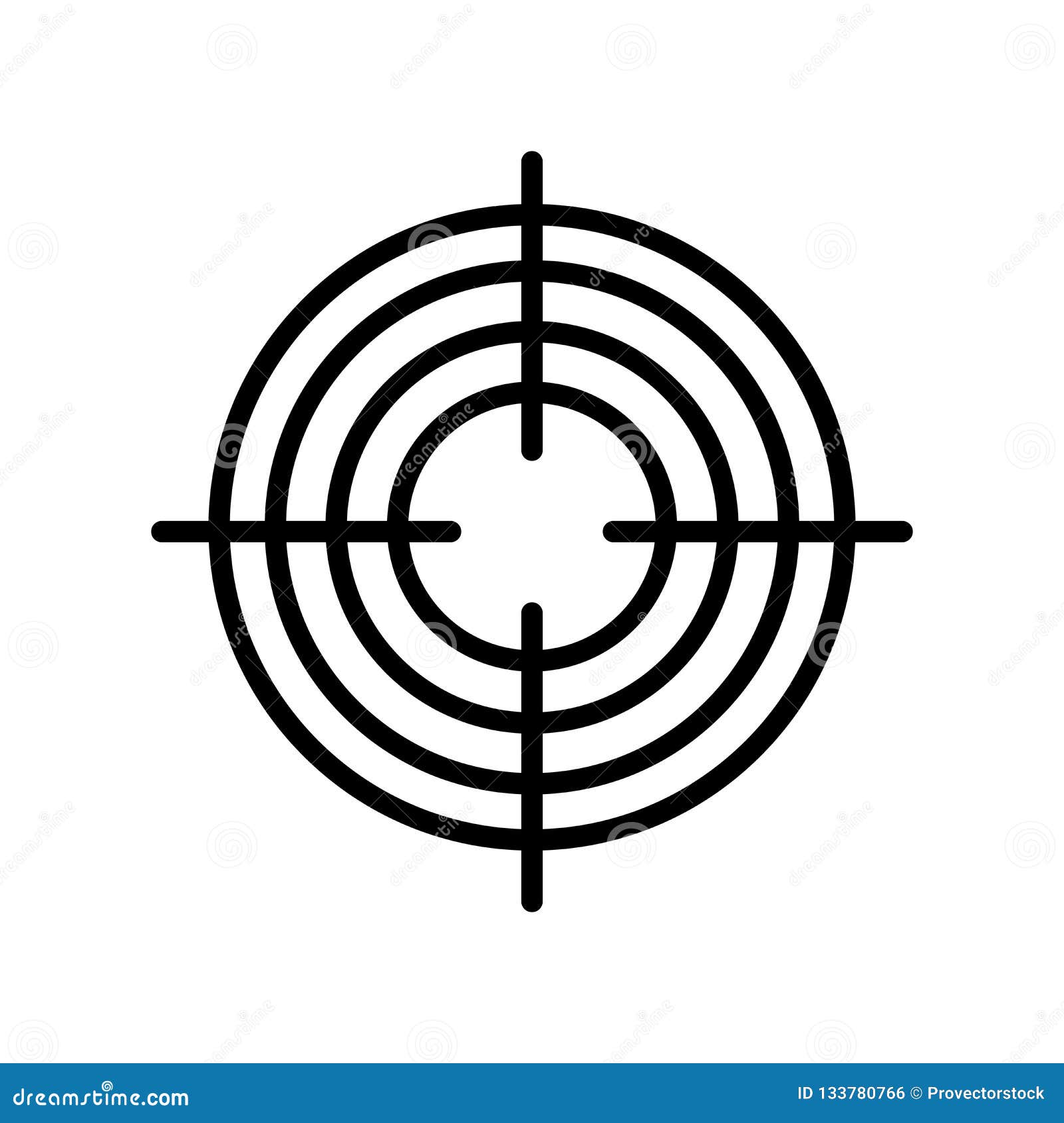 Target Icon Vector Sign and Symbol Isolated on White Background Stock ...