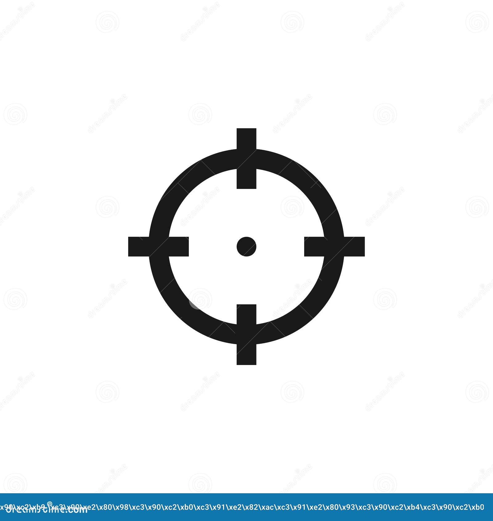 Target Icon Vector, Sniper Scope Vector Isolated on the White ...