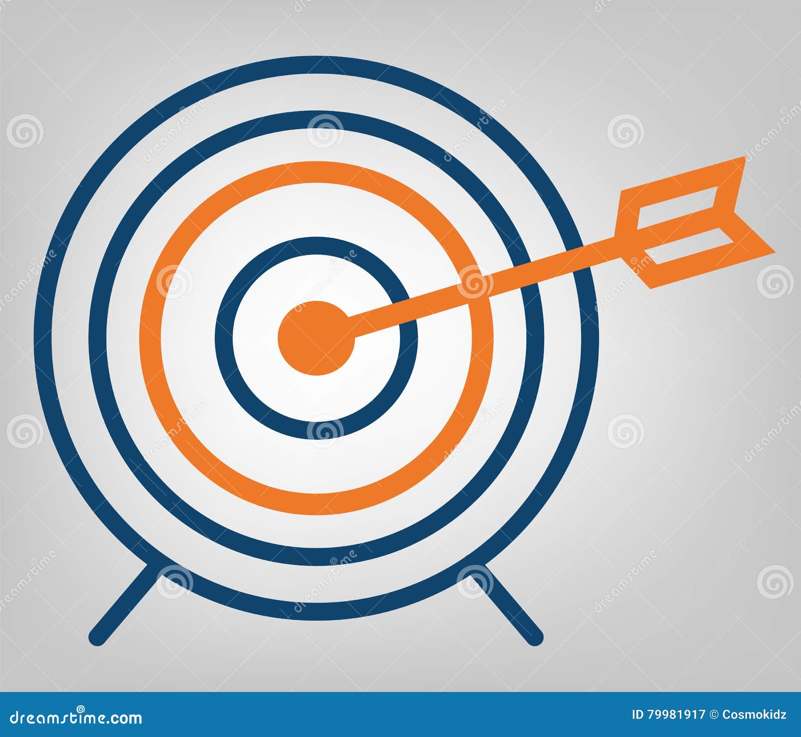 Target Icon, Web Design Sign, Vector Illustration of Aim with Arrow ...