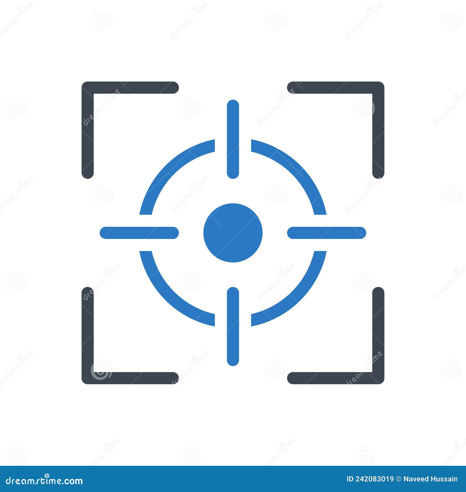 Target Vector Glyph Color Icon Stock Illustration - Illustration of ...