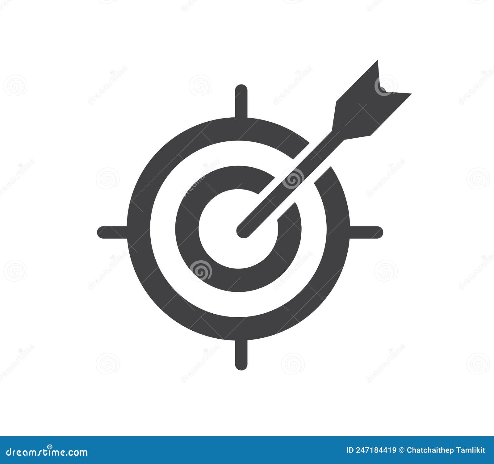 Target Icon on White Background. Mission Icon. Symbol for Web Site and ...