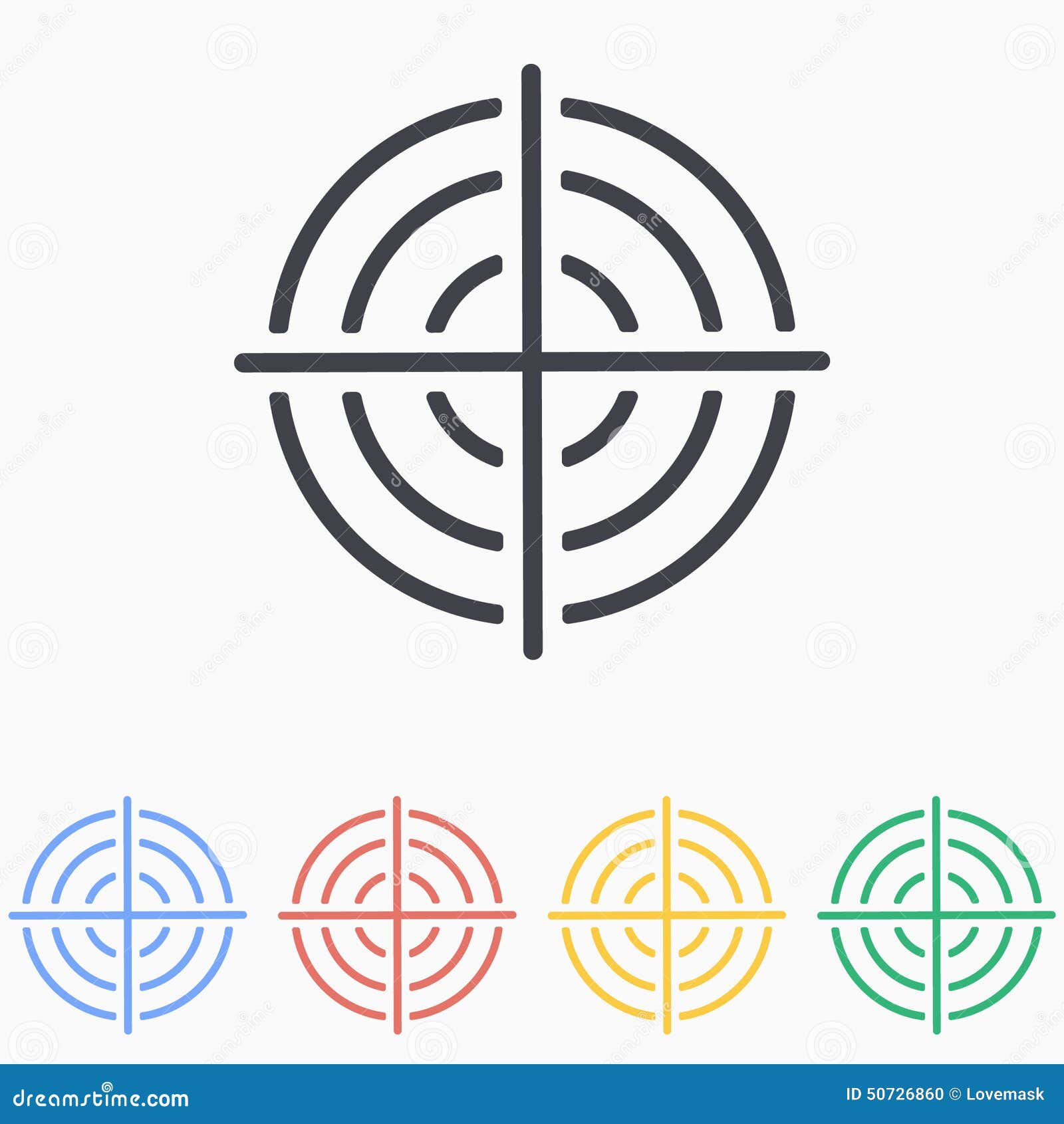 Target icon stock vector. Illustration of abstract, dartboard - 50726860