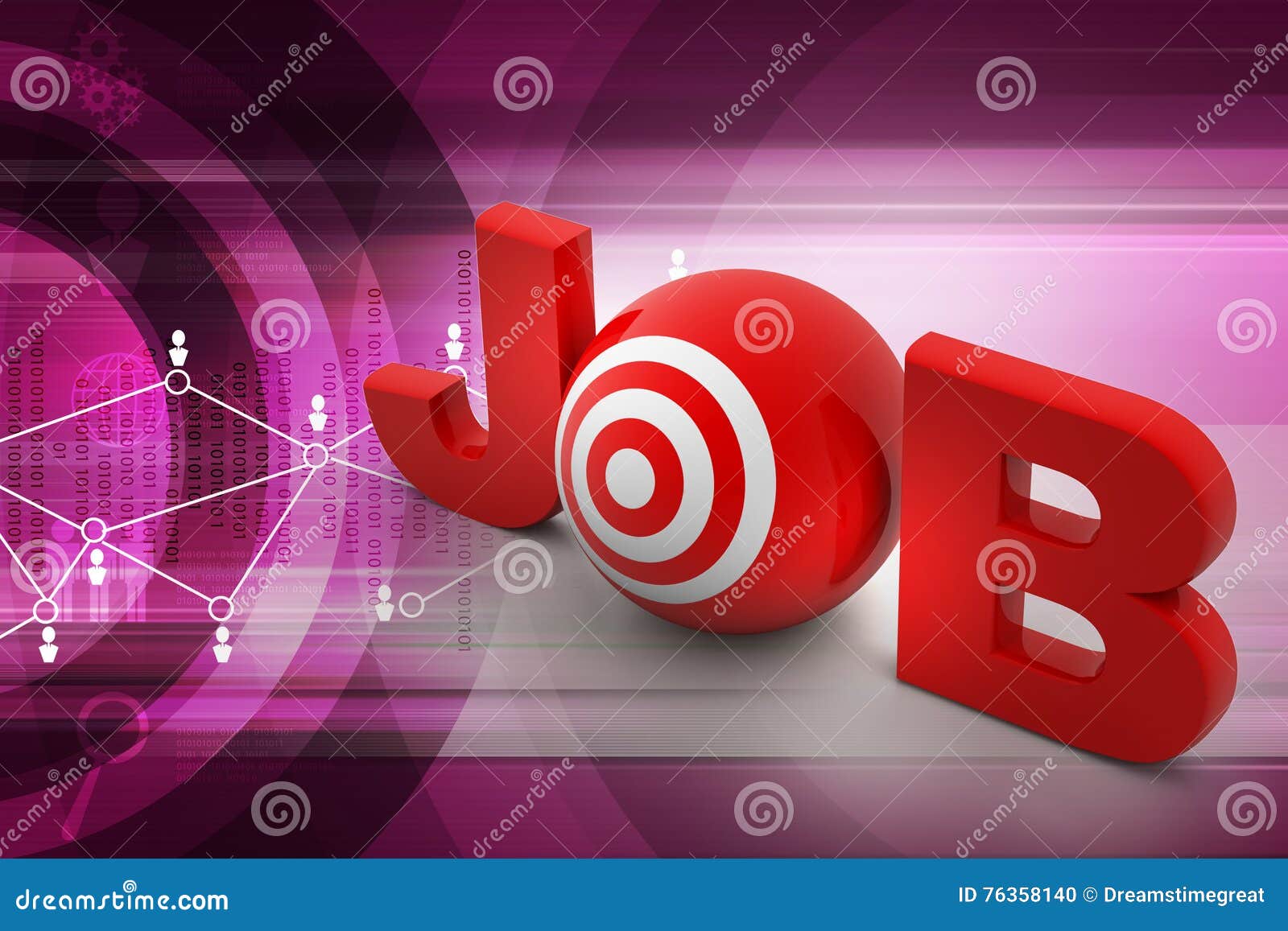 Target Icon on the Word Job Stock Illustration - Illustration of ...