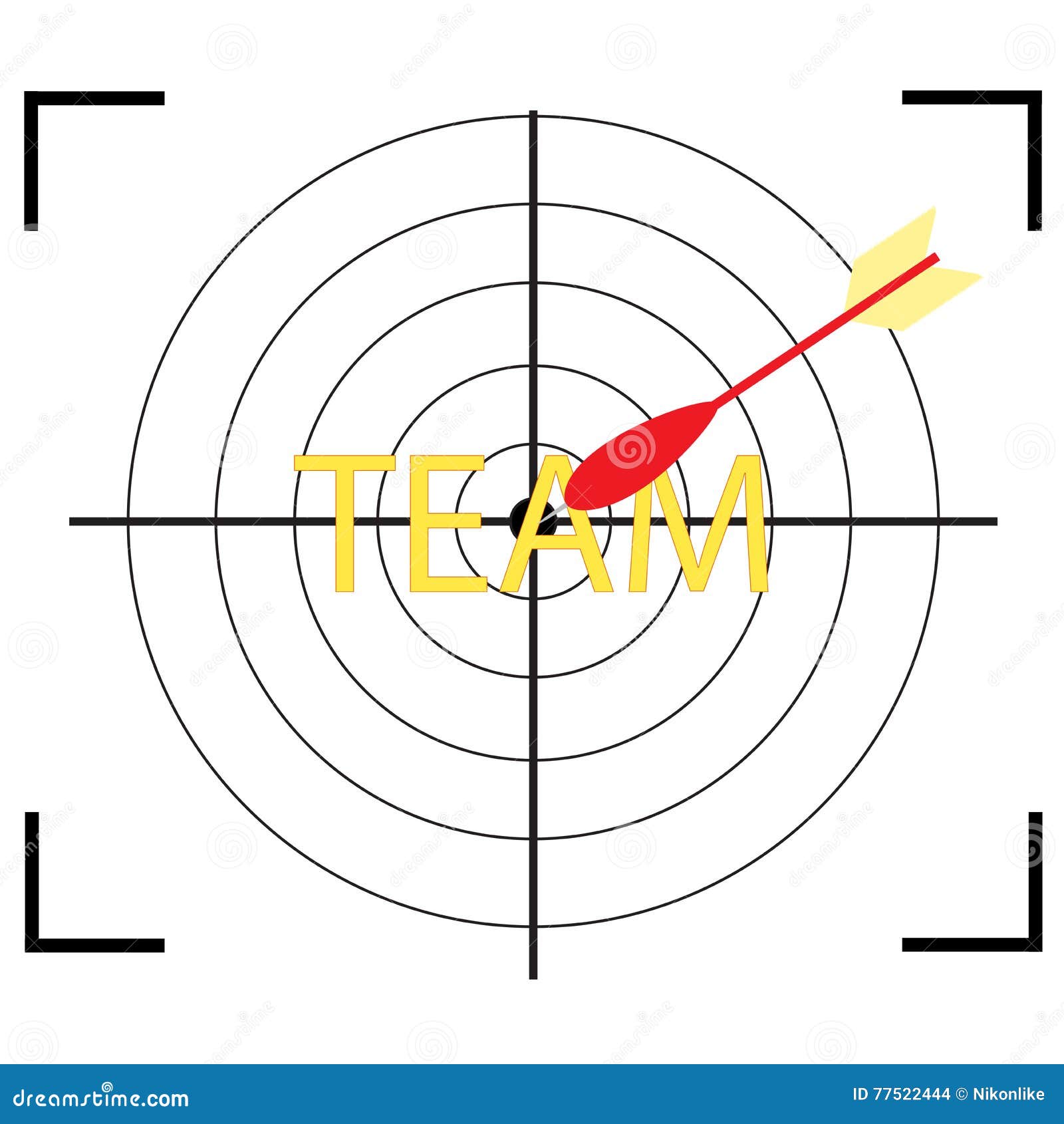 Target icon with word TEAM stock illustration. Illustration of ...