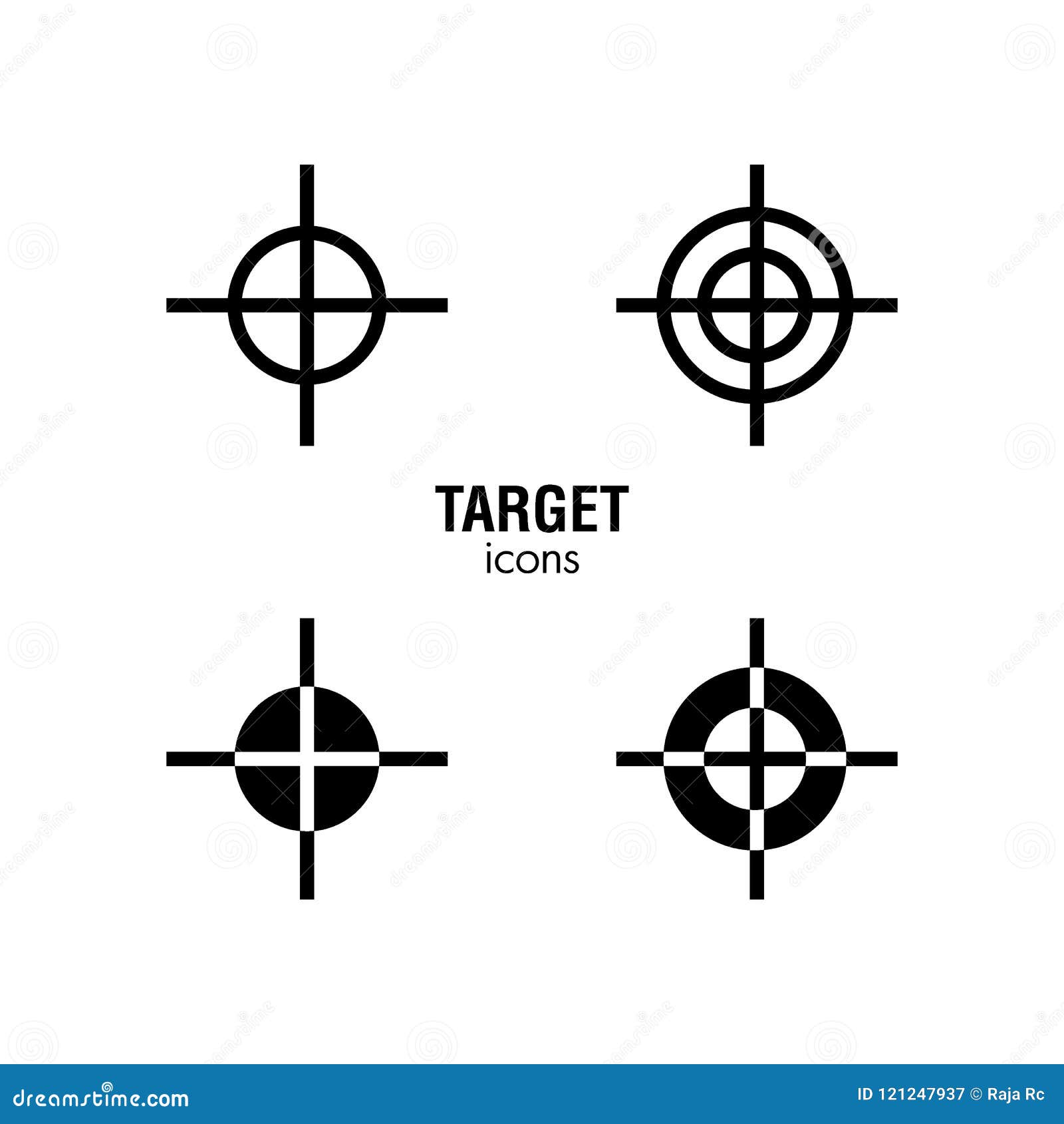 Target Icons Black and White Stock Vector - Illustration of discovery ...