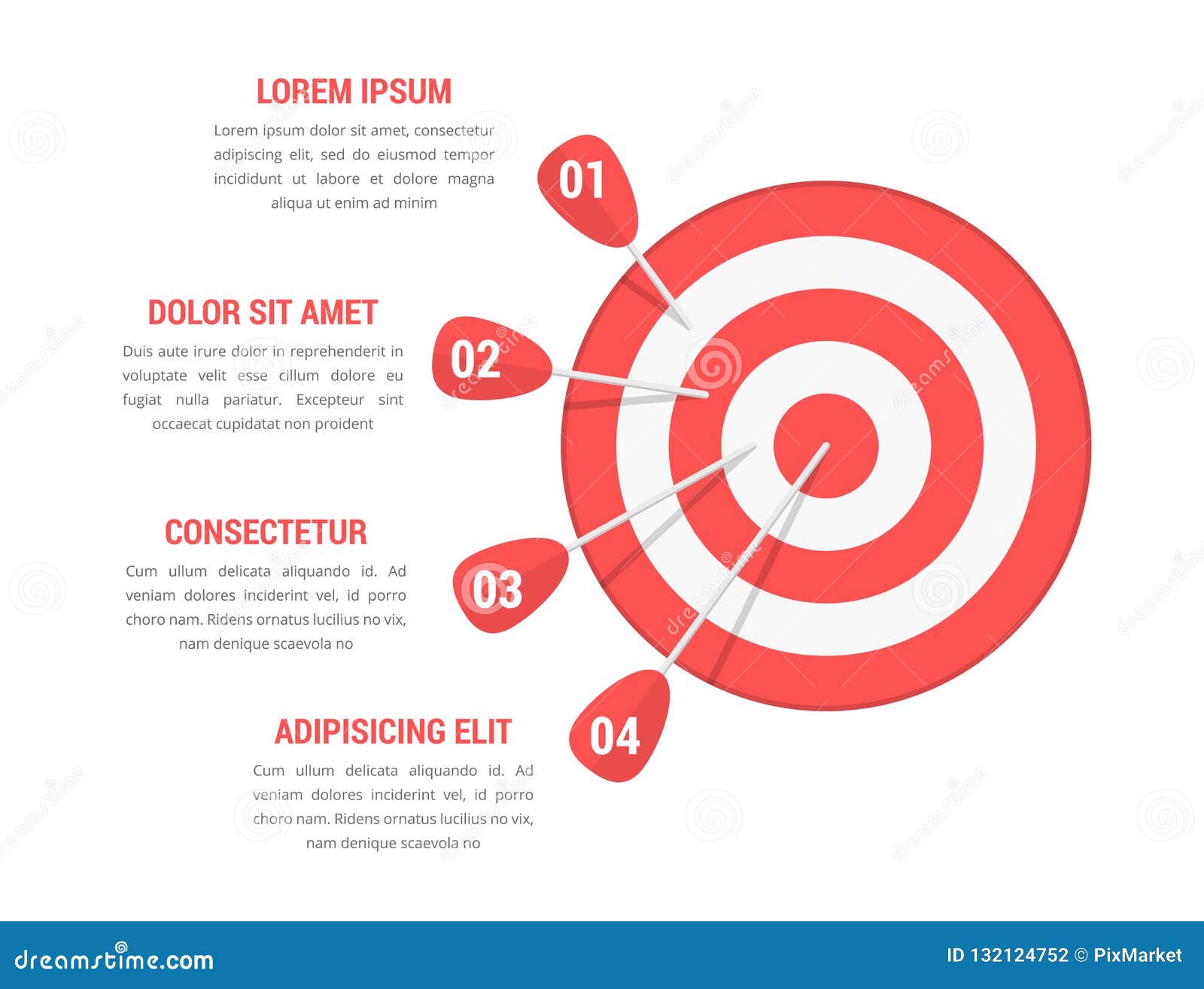 Target Infographics stock vector. Illustration of design - 132124752
