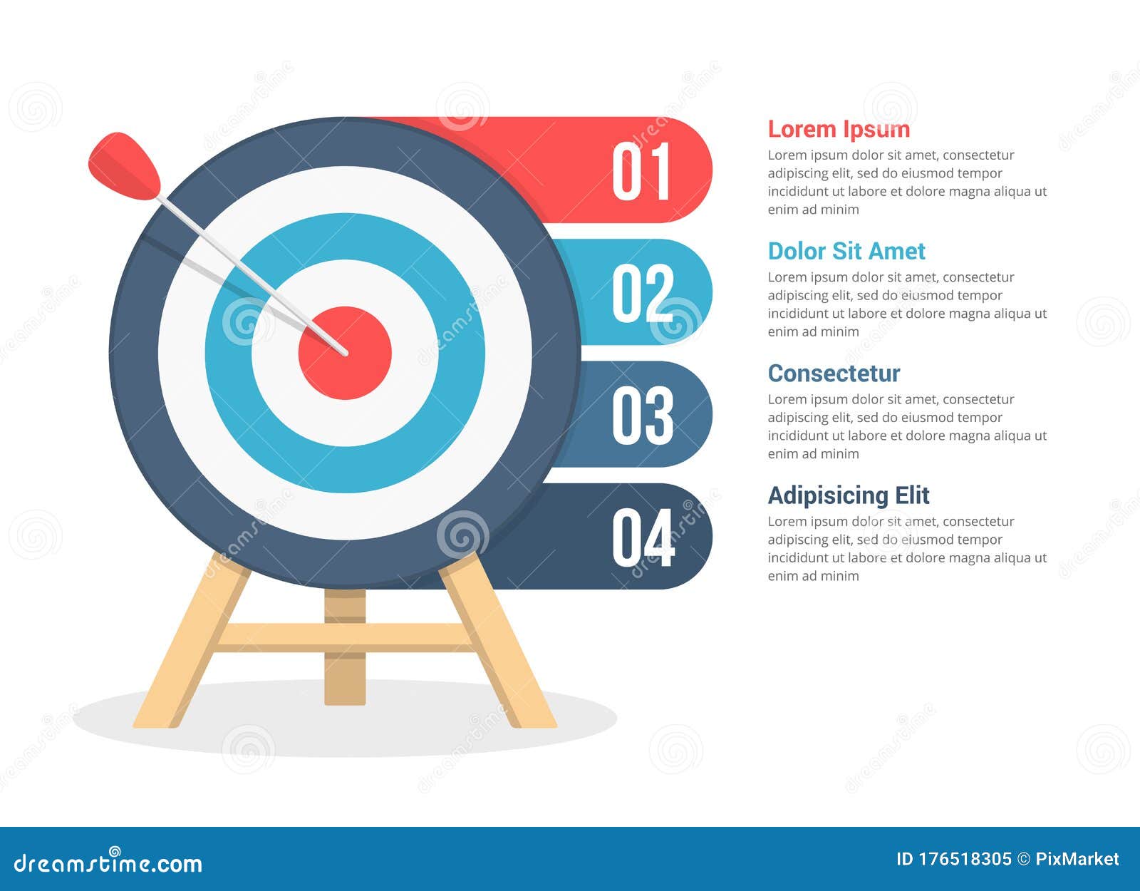 Target Infographics stock vector. Illustration of chart - 176518305