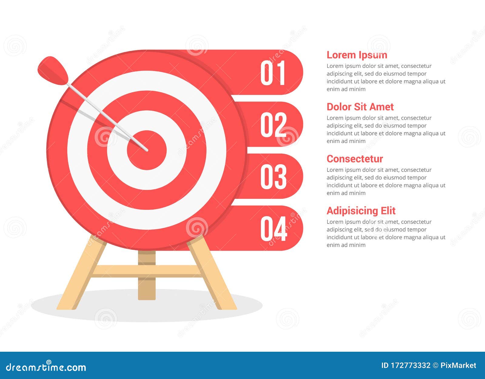 Target Infographics stock vector. Illustration of archery - 172773332
