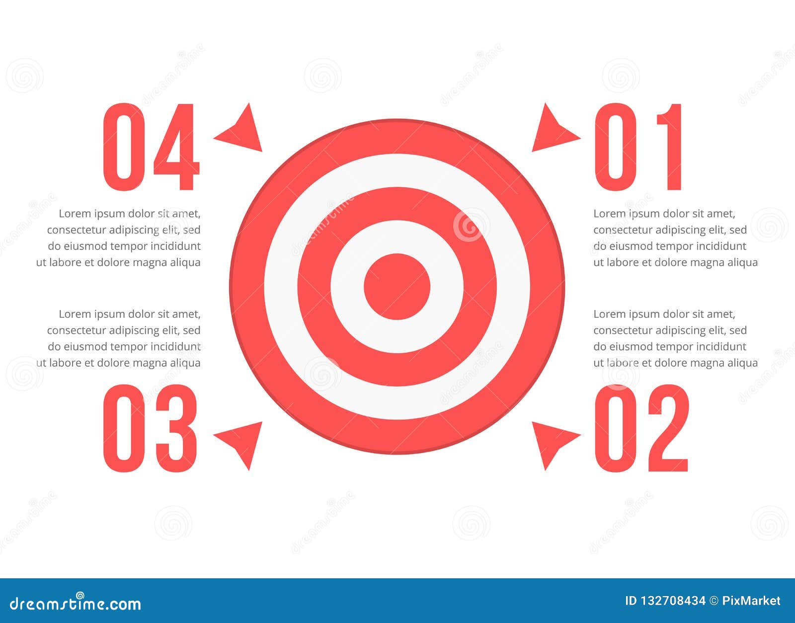 Target Infographics stock vector. Illustration of flat - 132708434