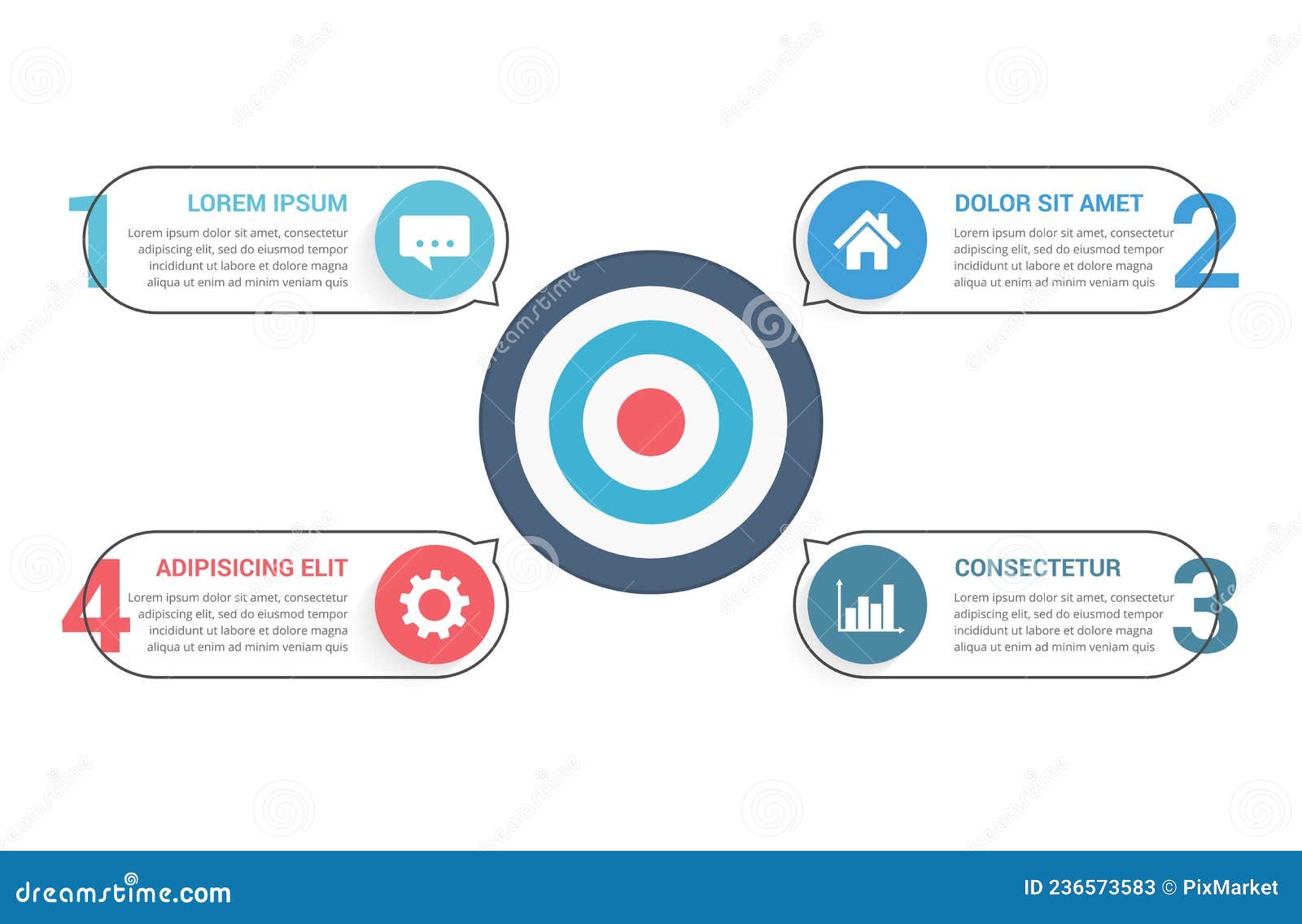 Target Infographics stock vector. Illustration of info - 236573583