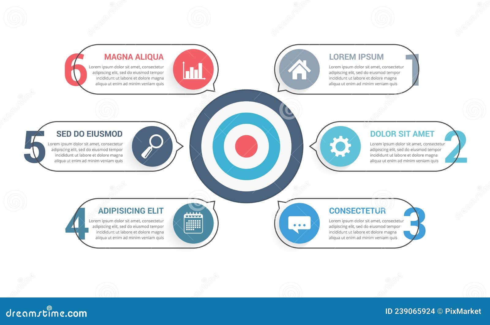 Target Infographics stock vector. Illustration of info - 239065924